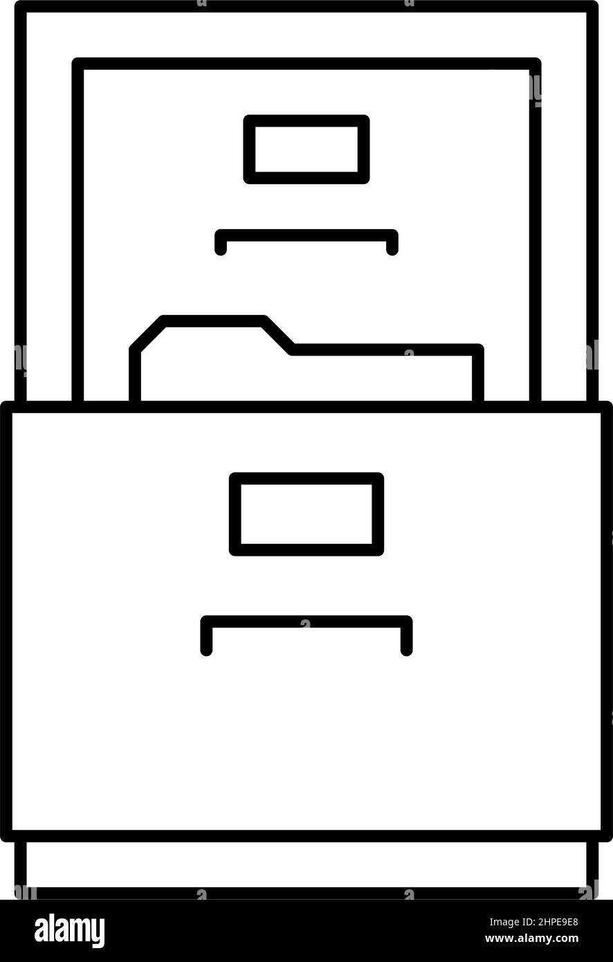 filing cabinet line icon vector illustration Stock Vector Image & Art ...