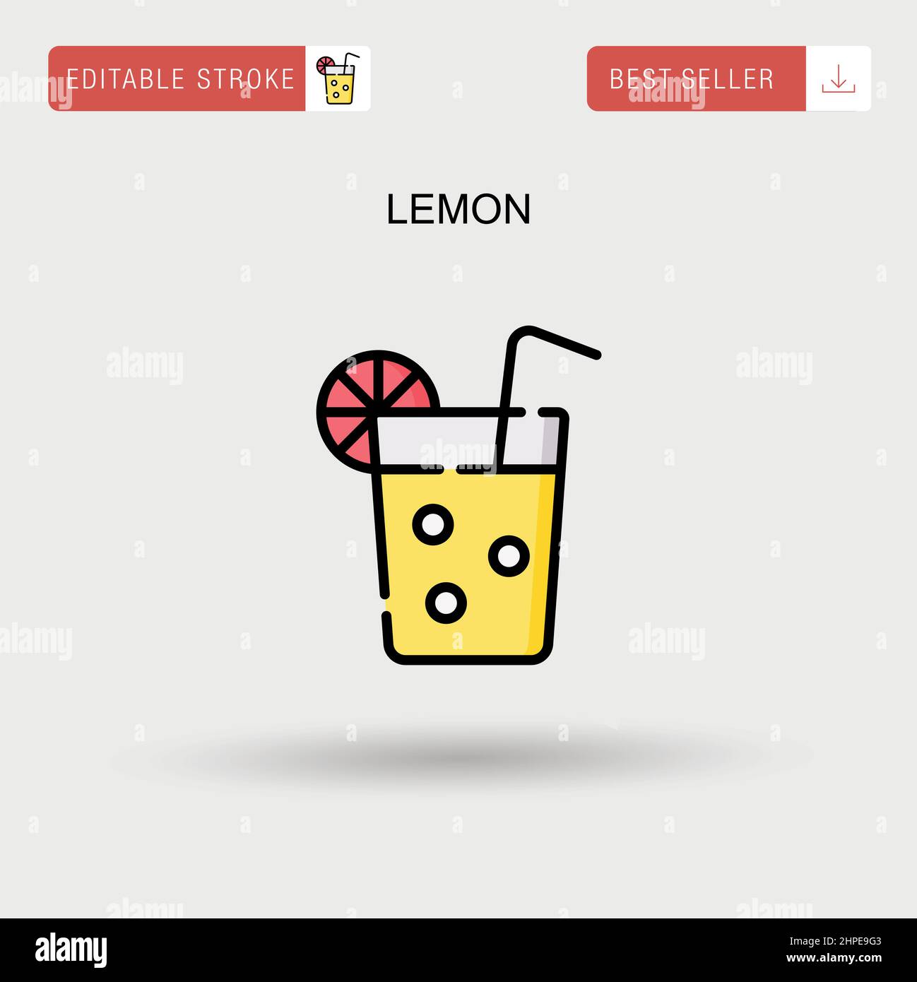 Fresh ripe lemon half Stock Vector Images - Alamy