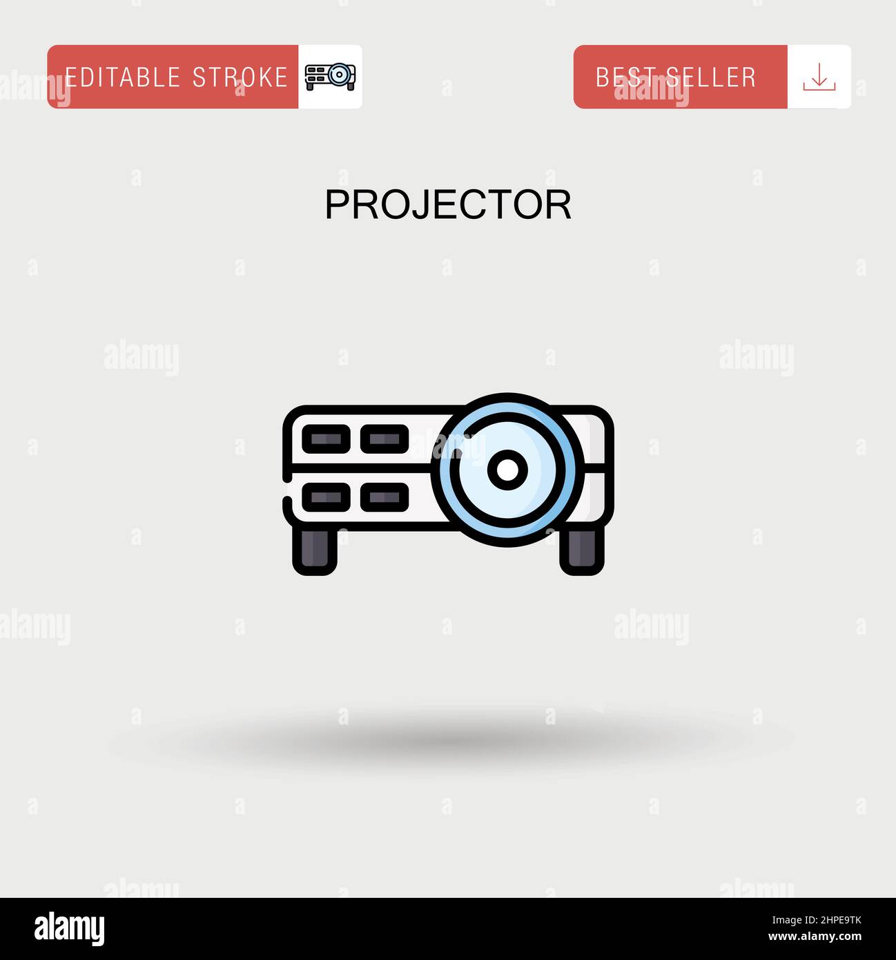 Projector Simple vector icon Stock Vector Image & Art - Alamy