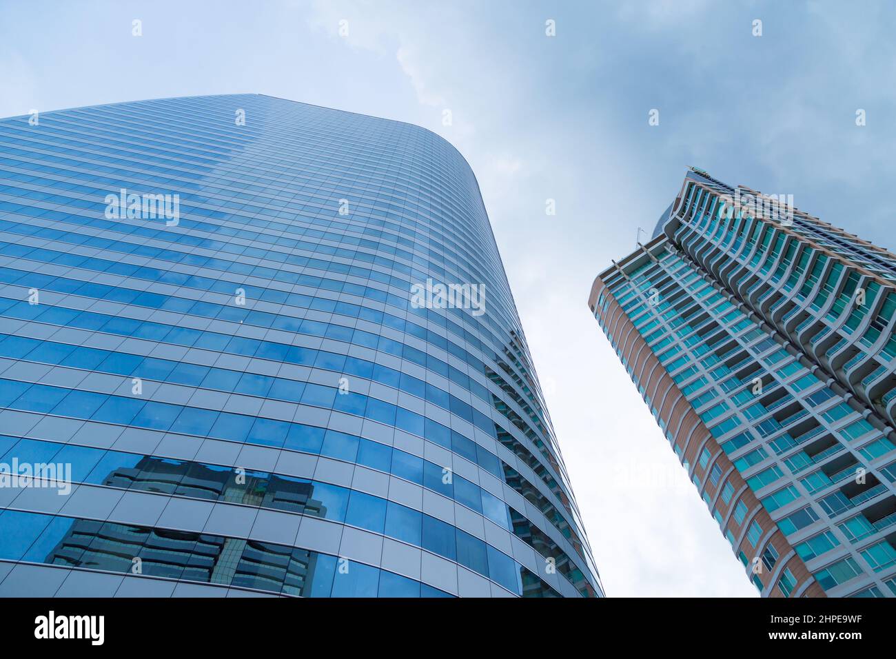blue glass building background Stock Photo - Alamy