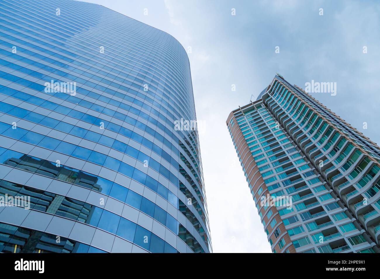 blue glass building background Stock Photo - Alamy