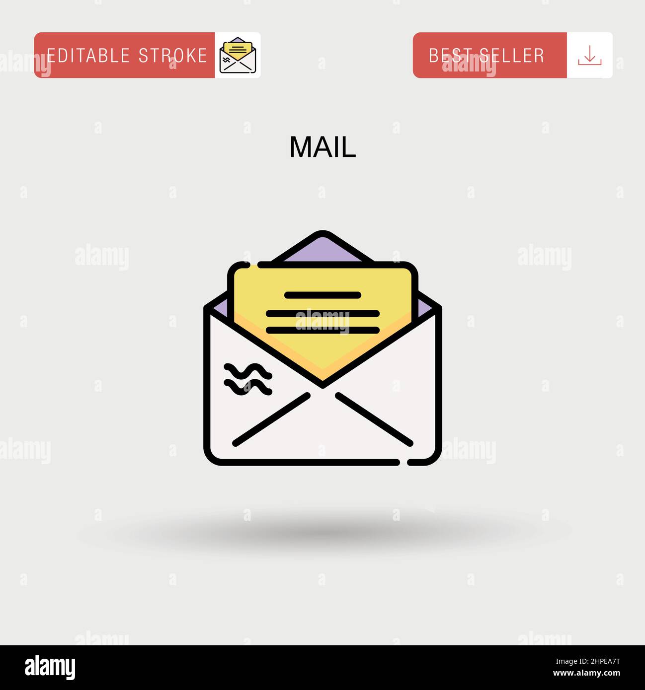 Mail Simple vector icon Stock Vector Image & Art - Alamy