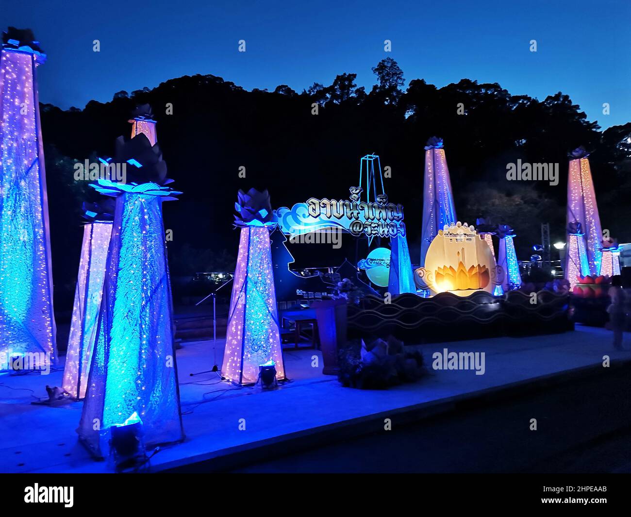 Traditional culture festive event for thai people travel and bathing ...