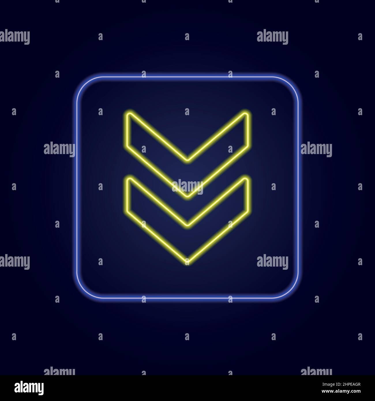 Neon downward icon hi-res stock photography and images - Alamy