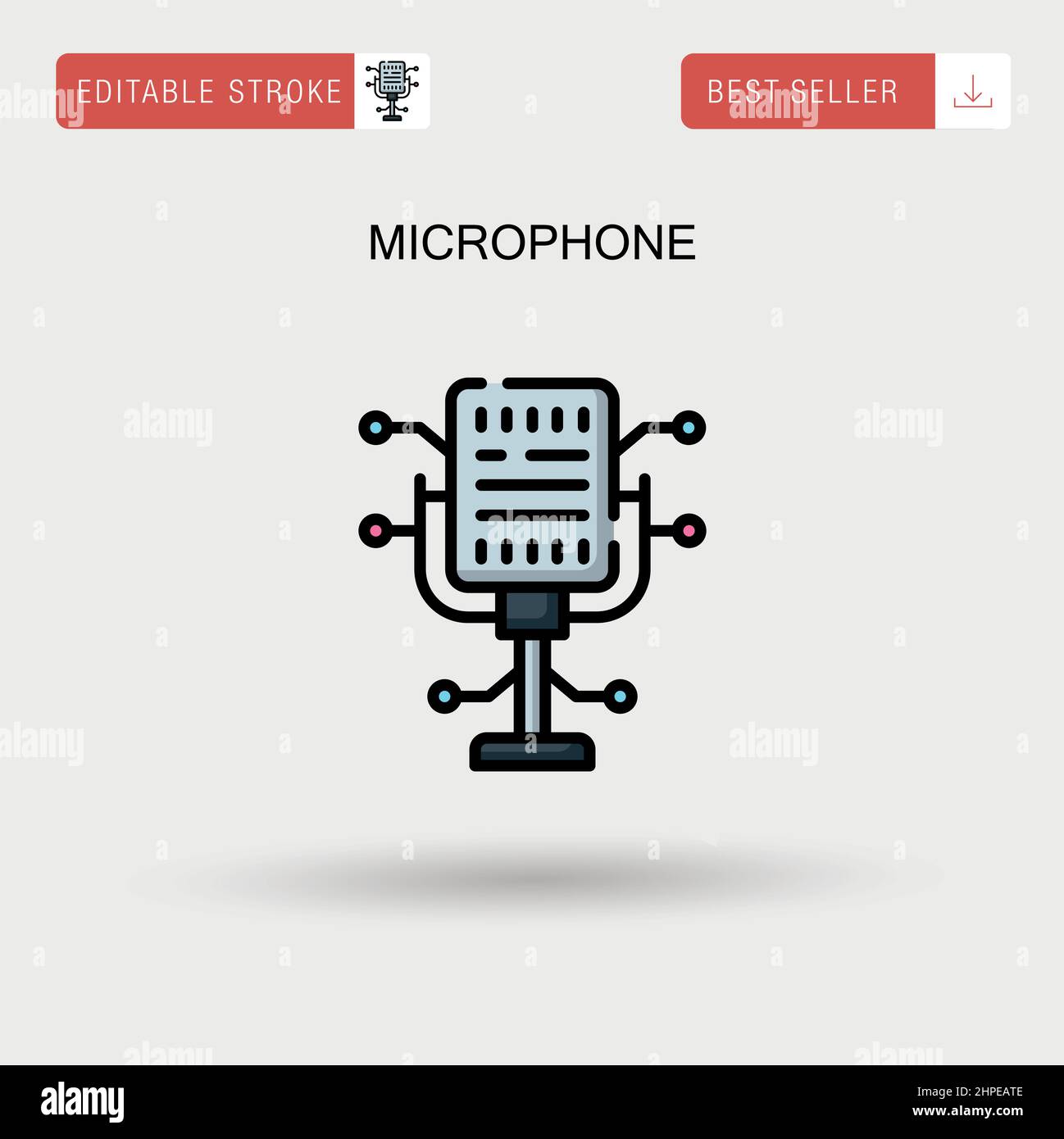 Microphone Simple vector icon Stock Vector Image & Art - Alamy