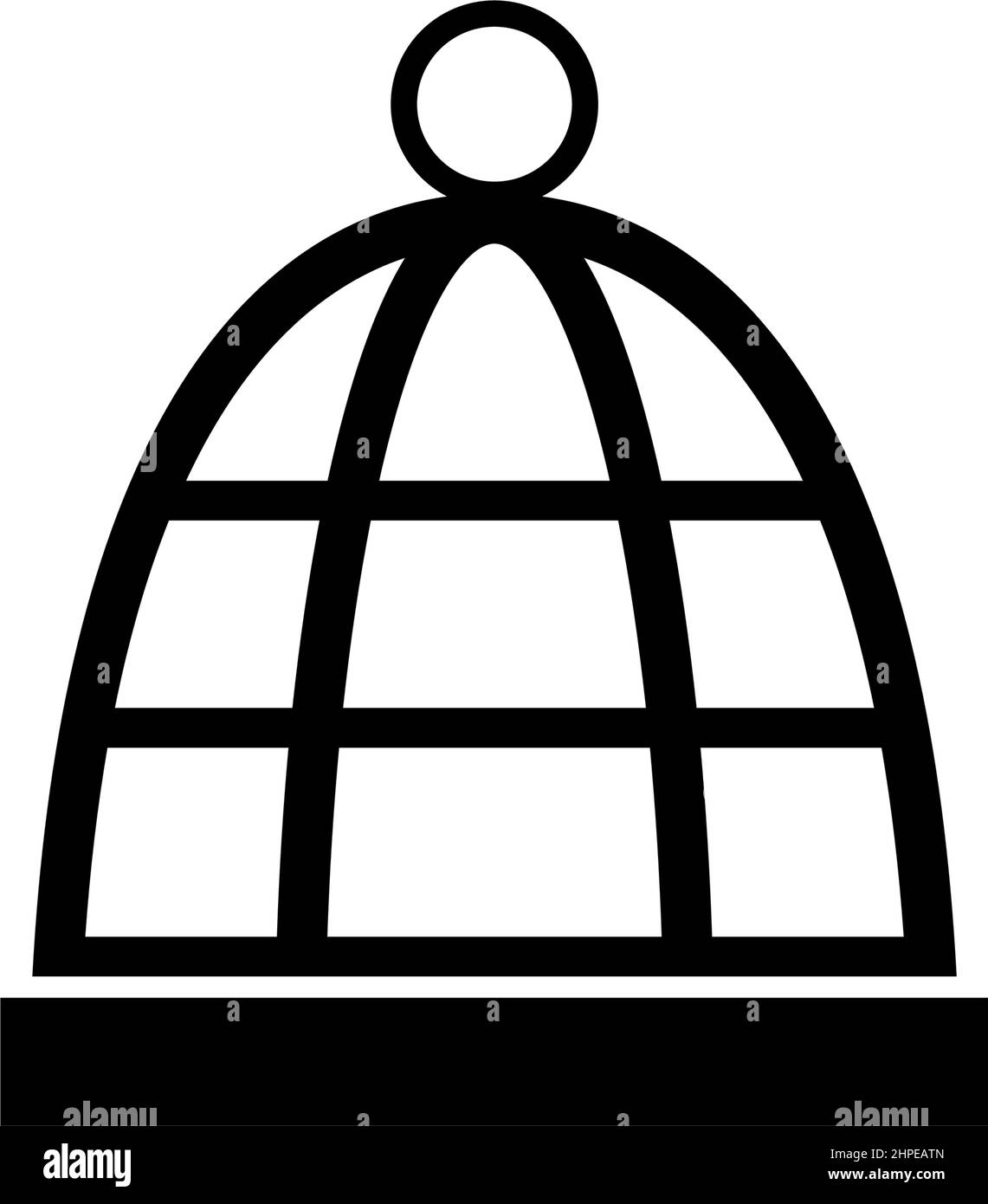 Bird Cage, Pet Cell, Empty Birdcage. Flat Vector Icon illustration ...