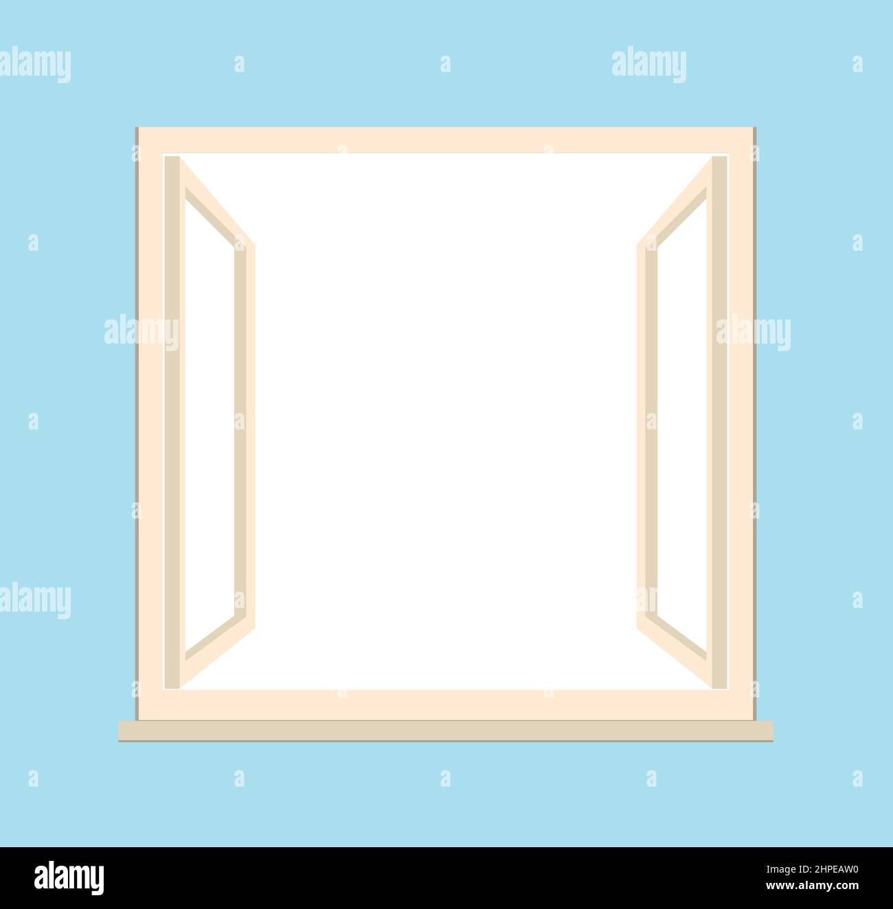 open window - vector illustration Stock Vector Image & Art - Alamy