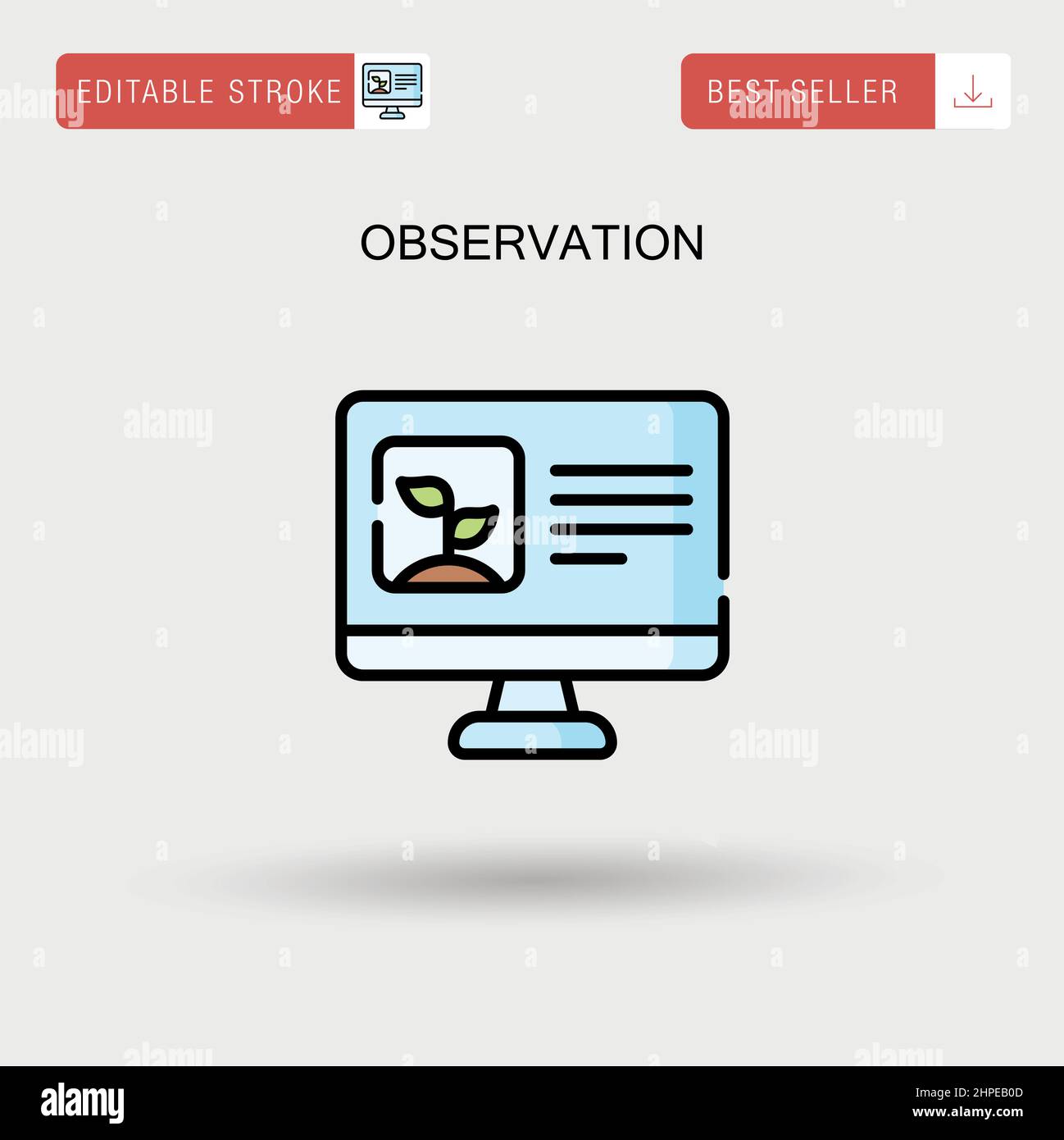 Observation Simple vector icon Stock Vector Image & Art - Alamy