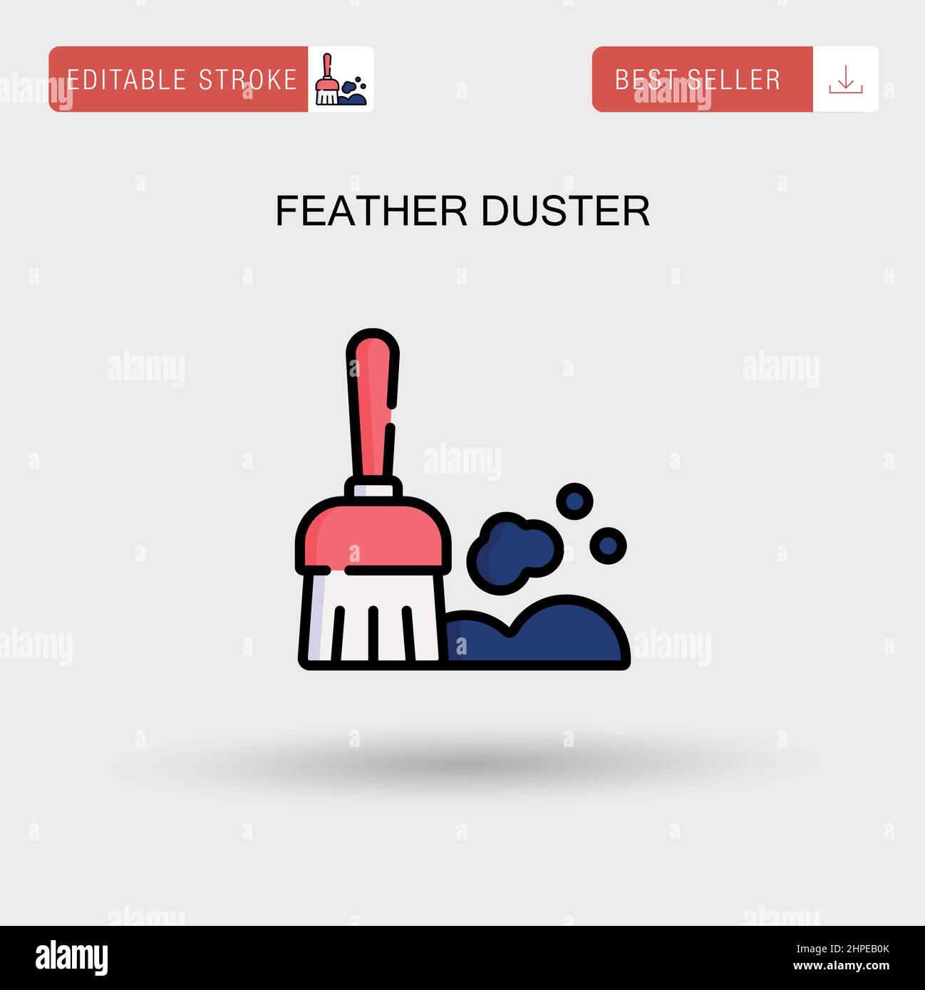 Feather duster Simple vector icon Stock Vector Image & Art - Alamy