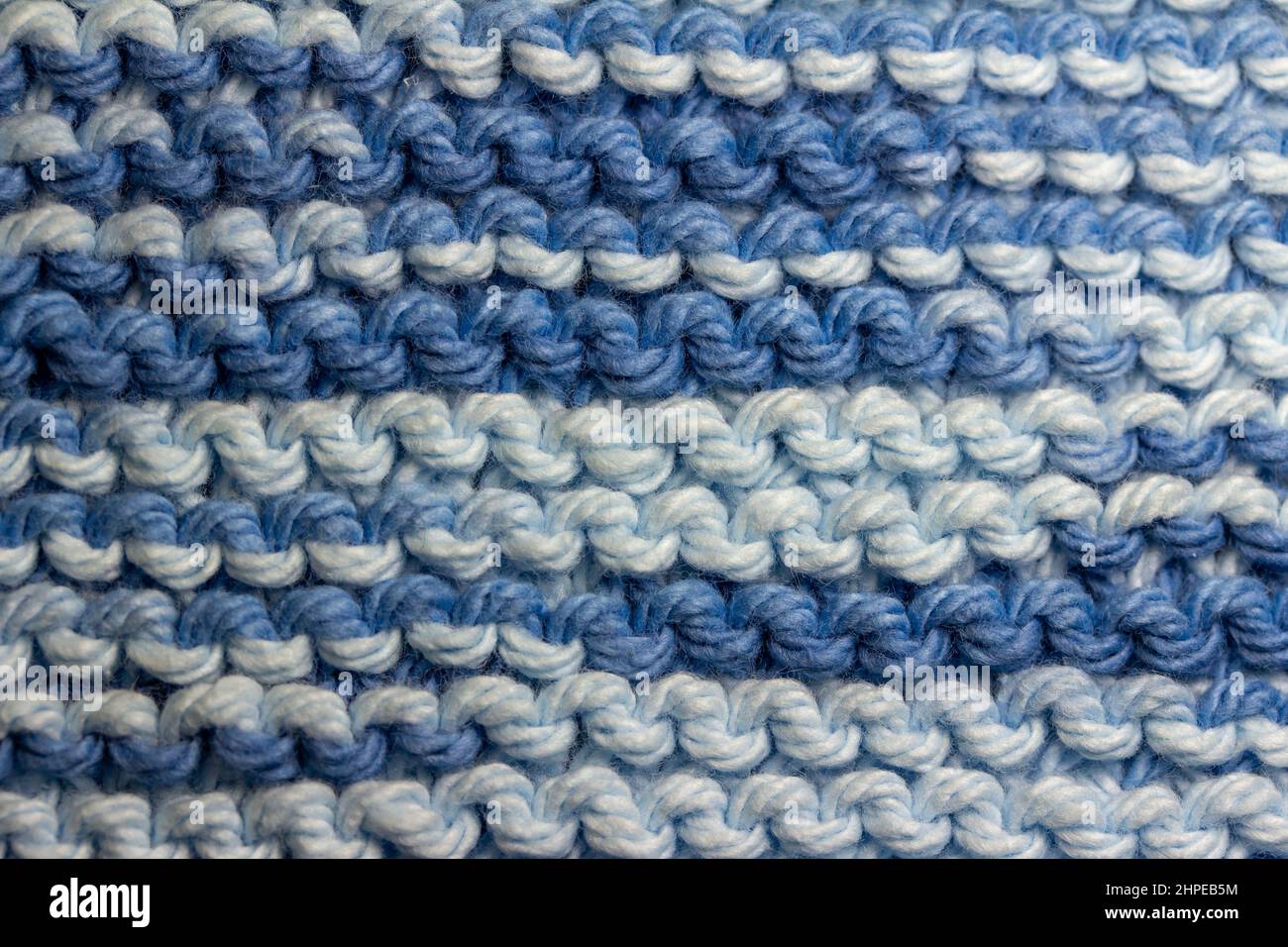Full frame macro abstract texture background of hand-knitted yarn ...