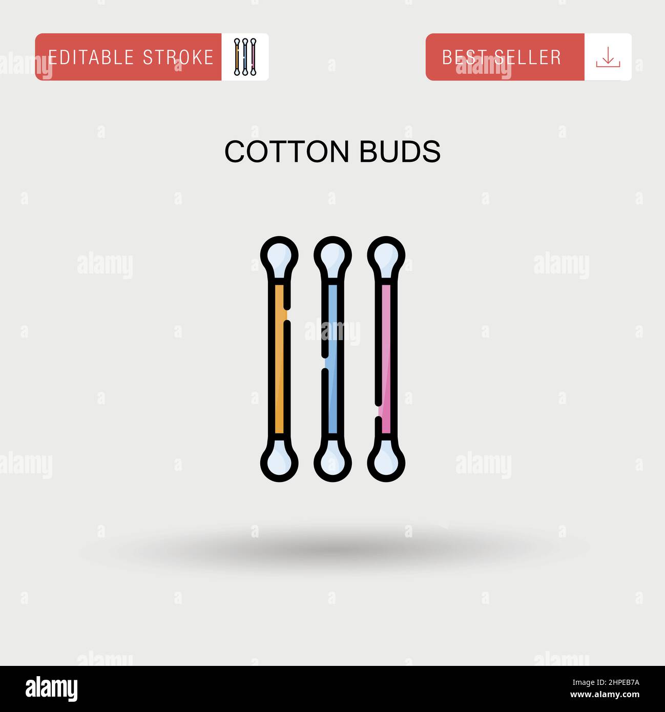 Cotton buds Simple vector icon Stock Vector Image & Art - Alamy