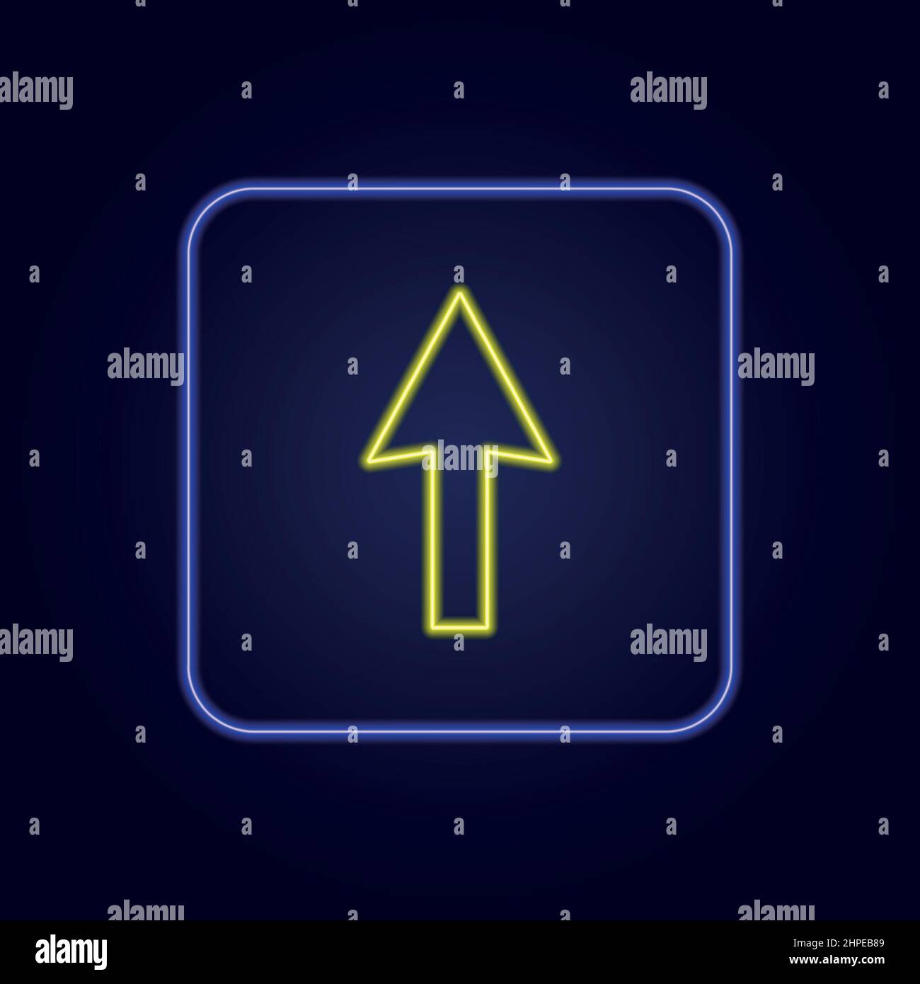 Beautiful stylish colorful neon up arrow icon - Vector illustration ...