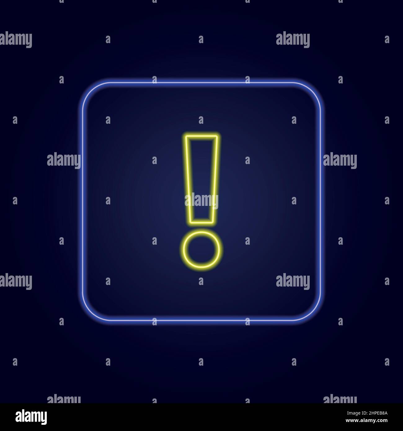 Beautiful stylish colorful neon exclamation mark icon - Vector ...
