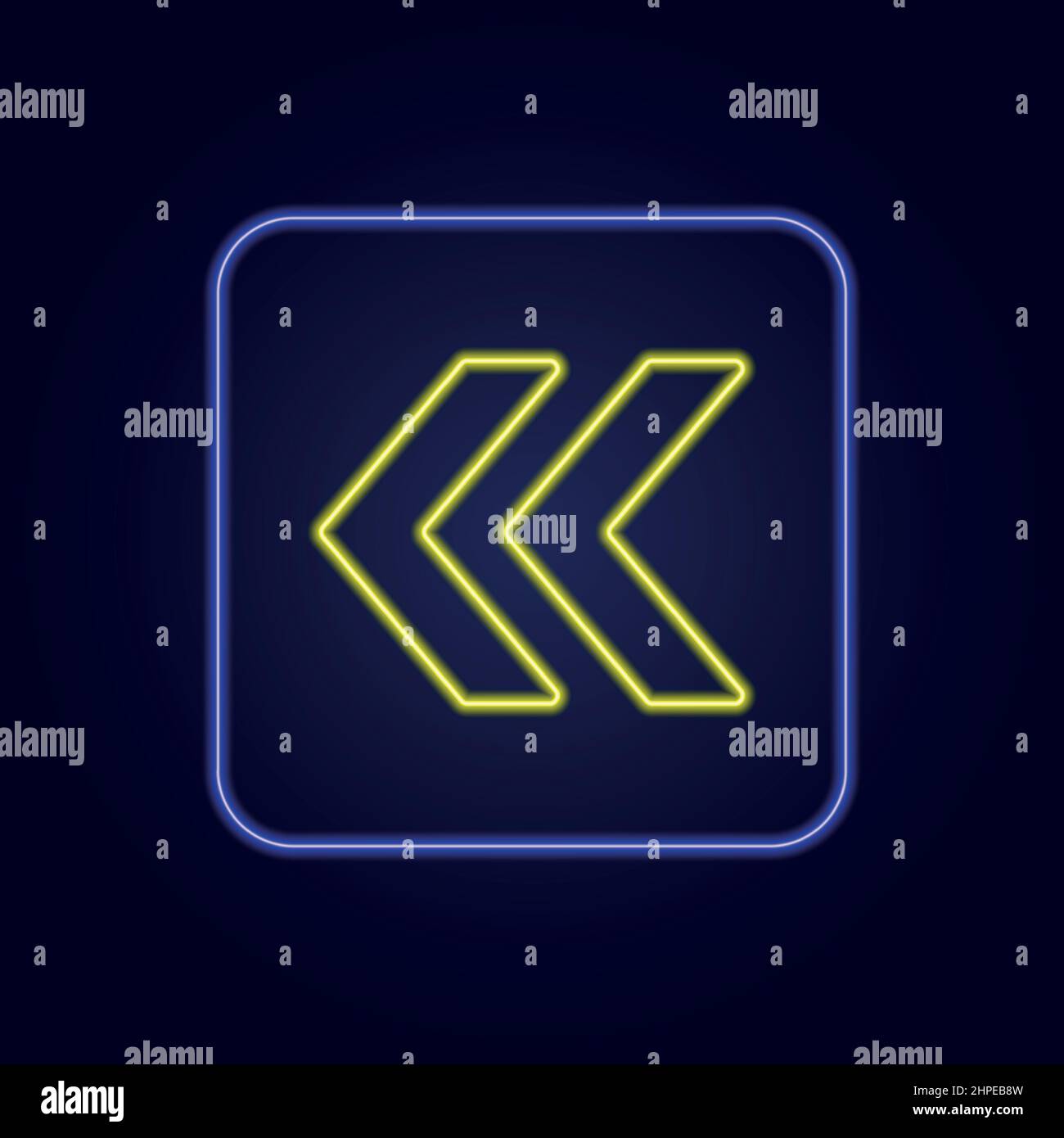 Beautiful stylish colorful neon left arrow icon - Vector illustration ...