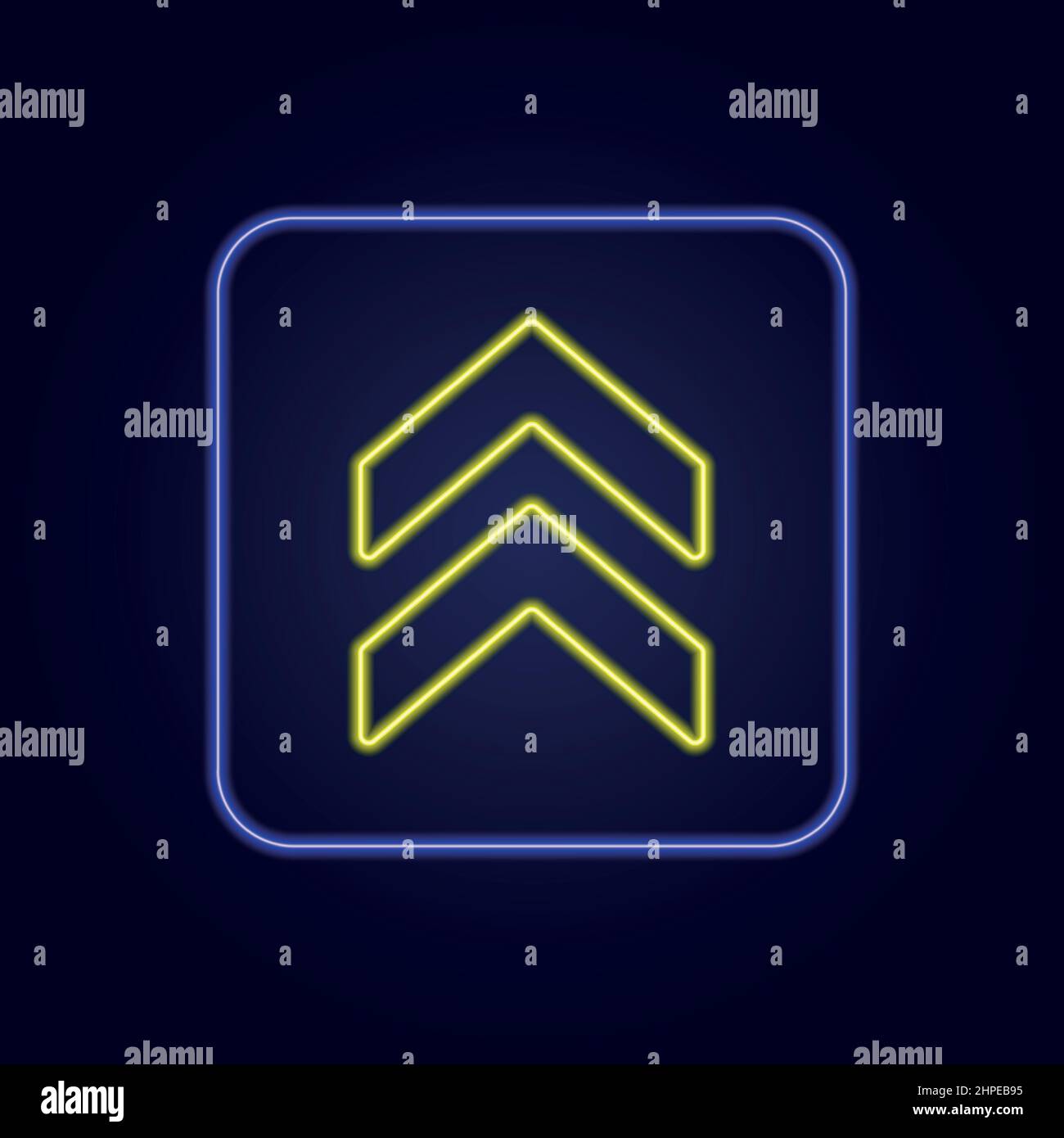 Beautiful stylish colorful neon up arrow icon - Vector illustration ...