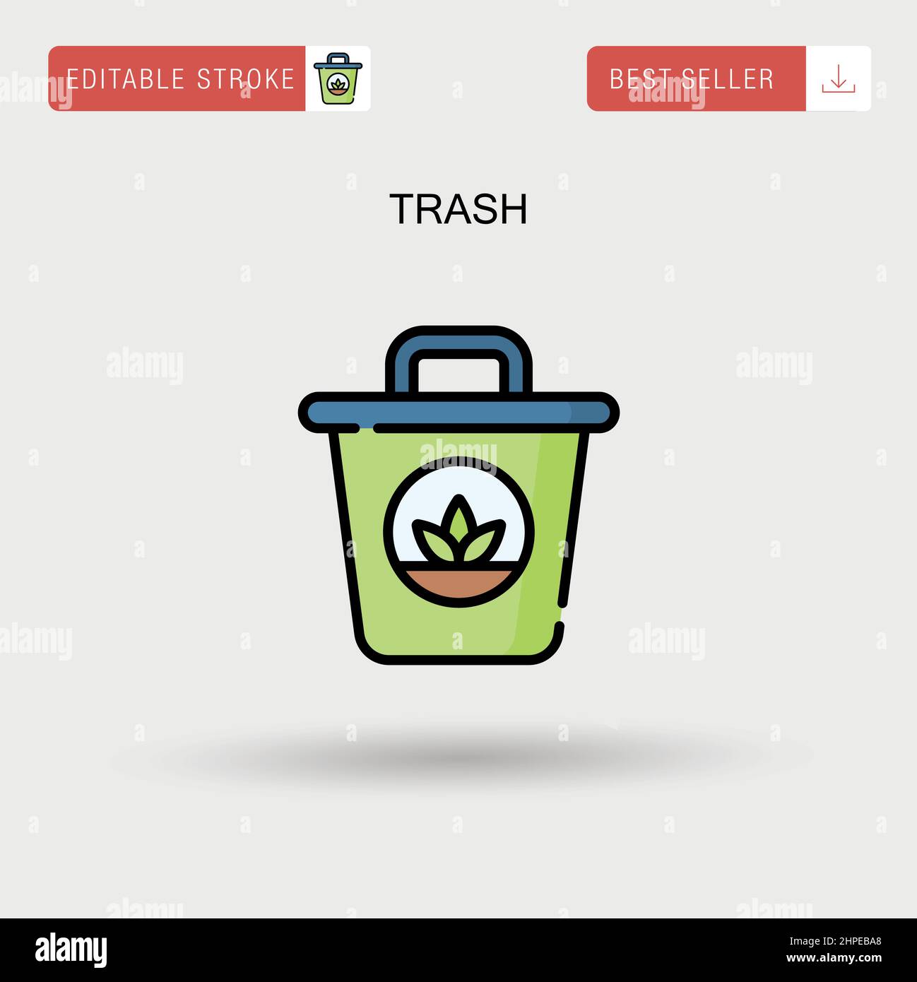 Trash Simple vector icon Stock Vector Image & Art - Alamy
