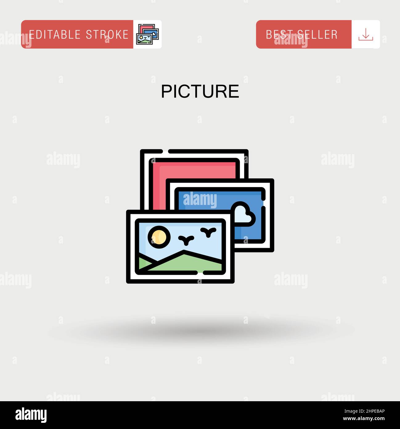 Picture Simple vector icon Stock Vector Image & Art - Alamy