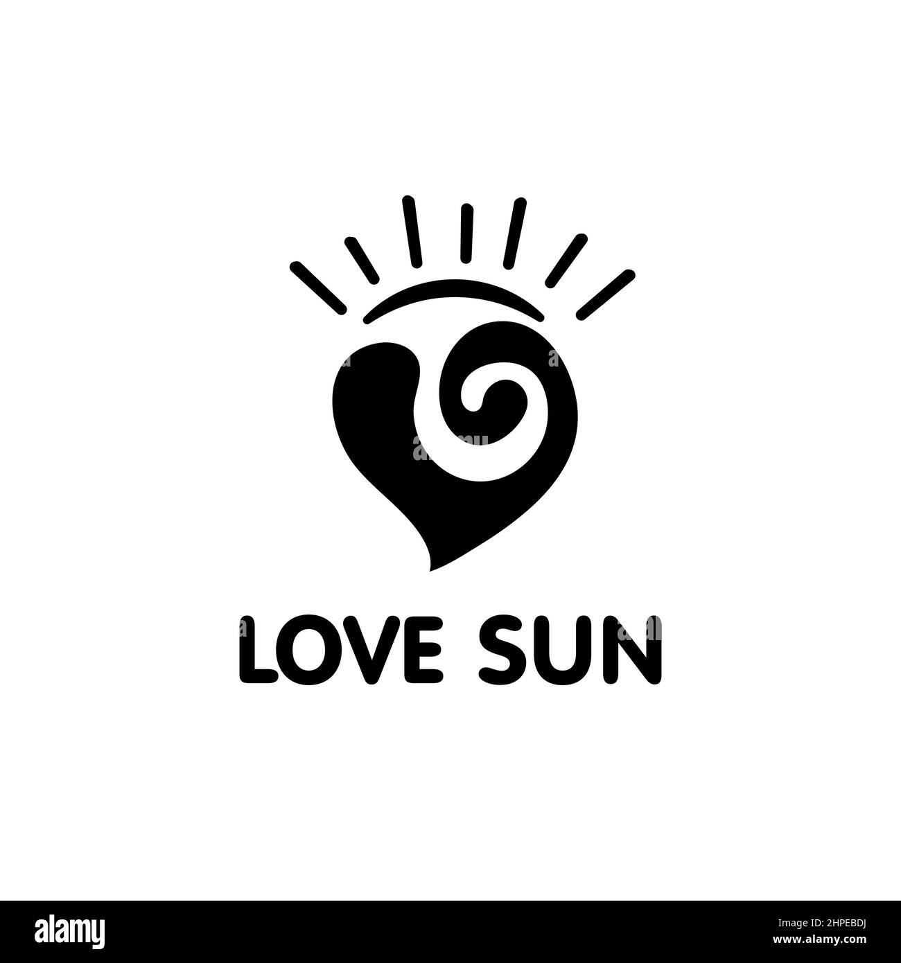 Love shaped wave illustration logo, shining heart Stock Vector Image ...