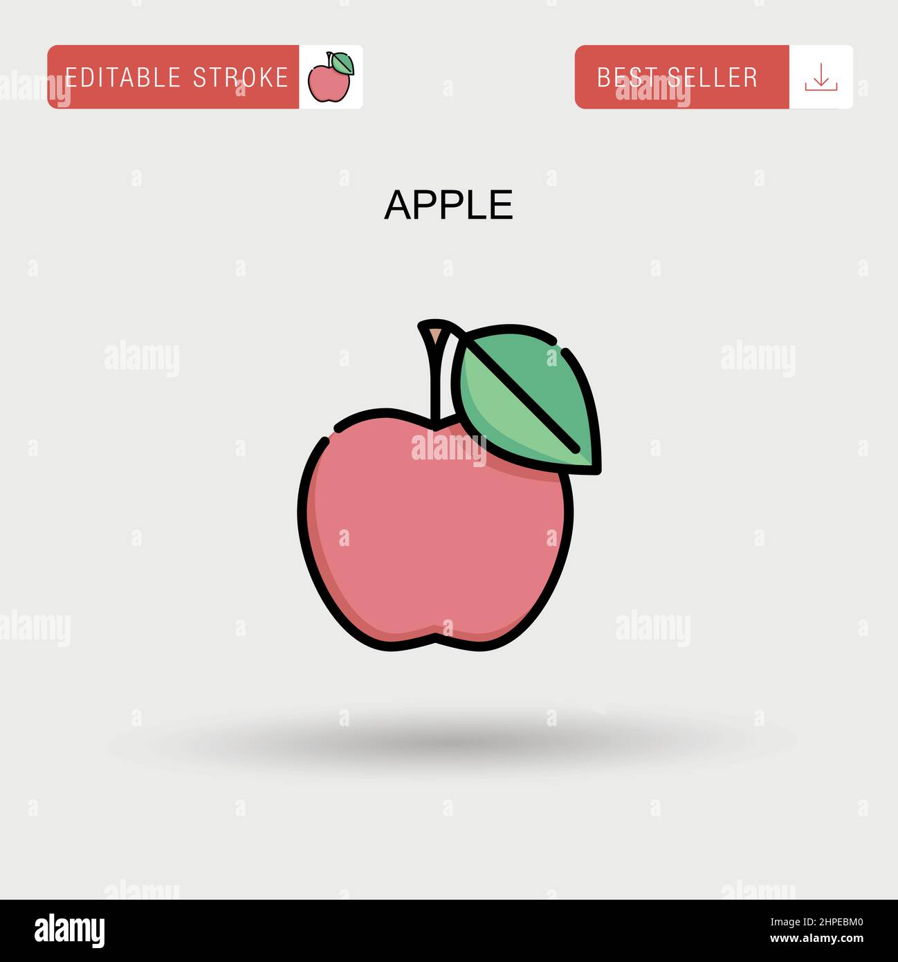 Apple Simple vector icon Stock Vector Image & Art - Alamy