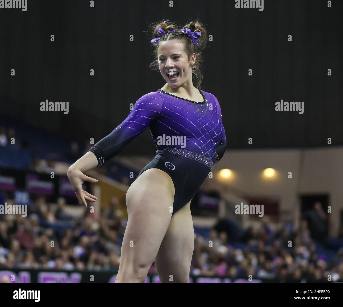 Fort Worth, TX, USA. 19th Feb, 2022. Washington's Isa Weiss performs ...
