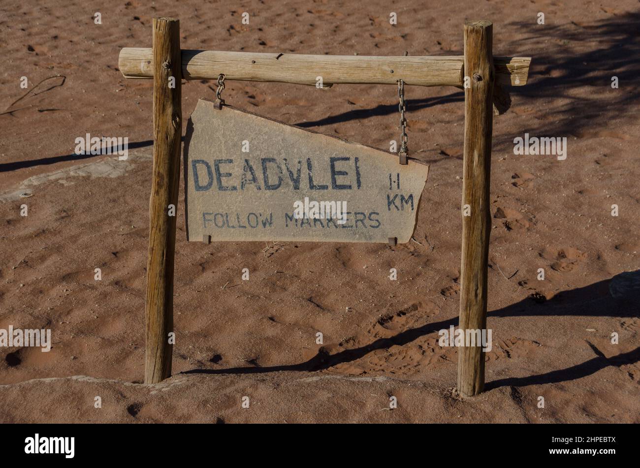 Sign showing directions in Sossusvlei during the daytime in Africa ...