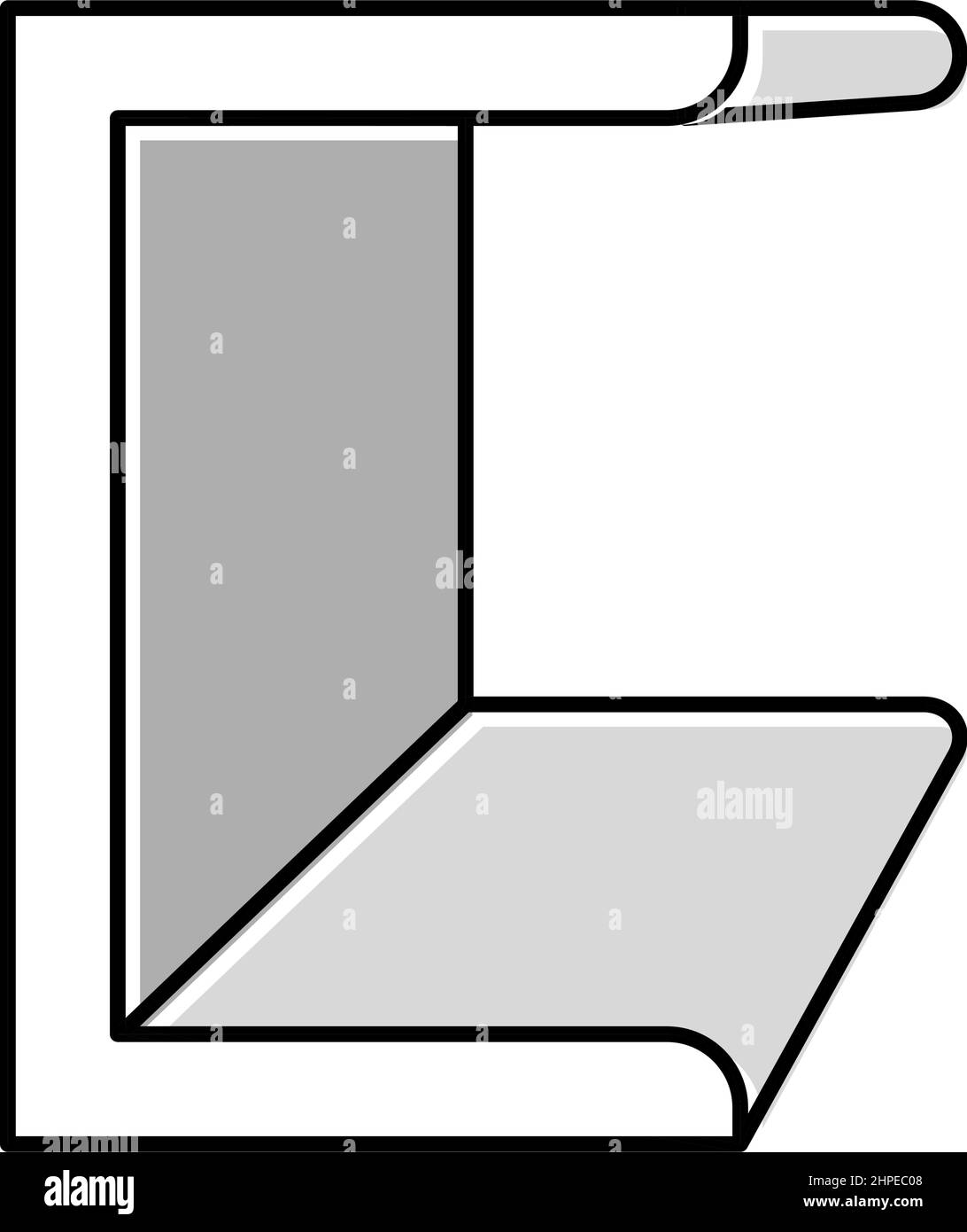 channel metal profile color icon vector illustration Stock Vector Image ...