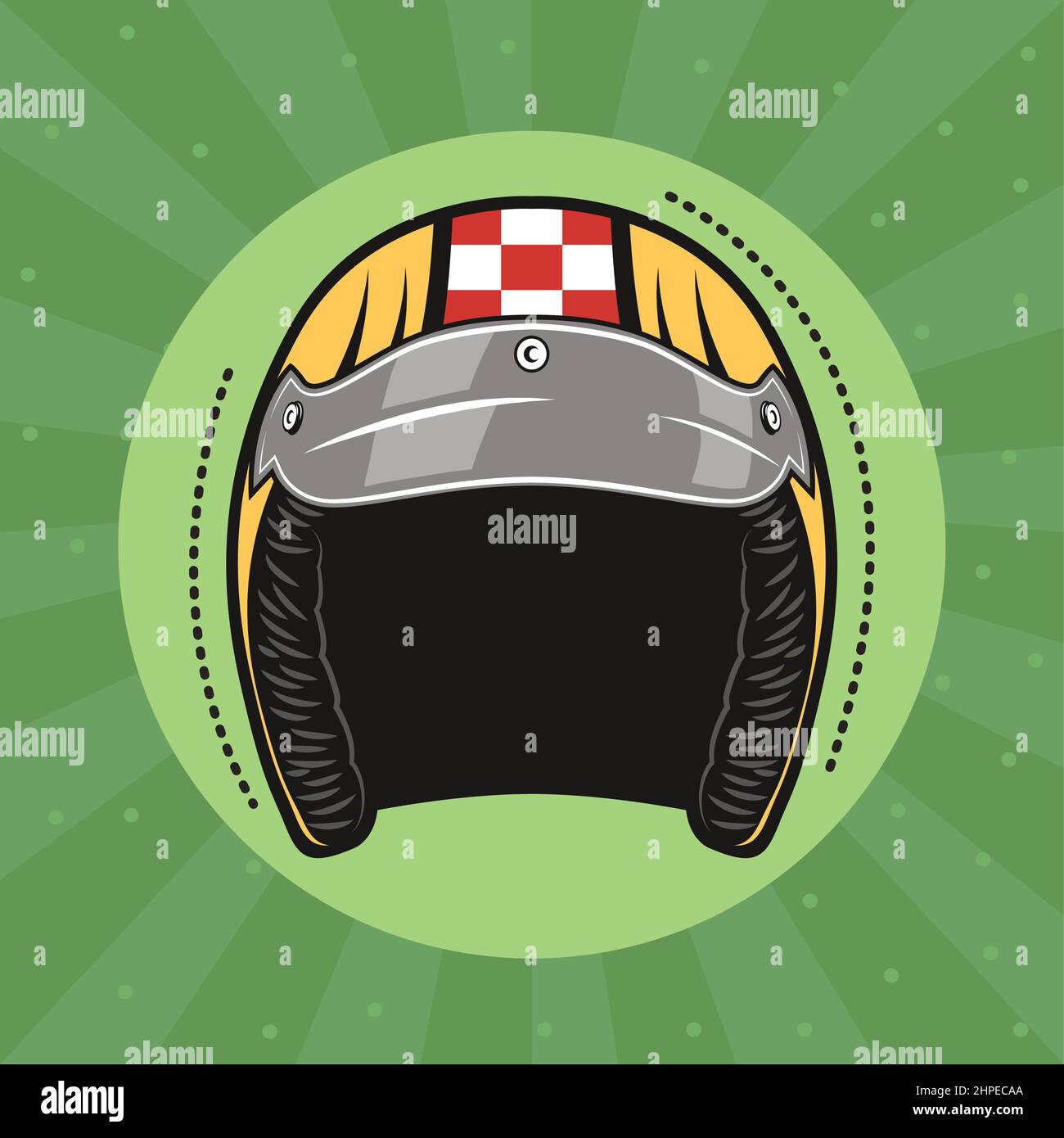 motorcycle yellow helmet patch poster Stock Vector Image & Art - Alamy