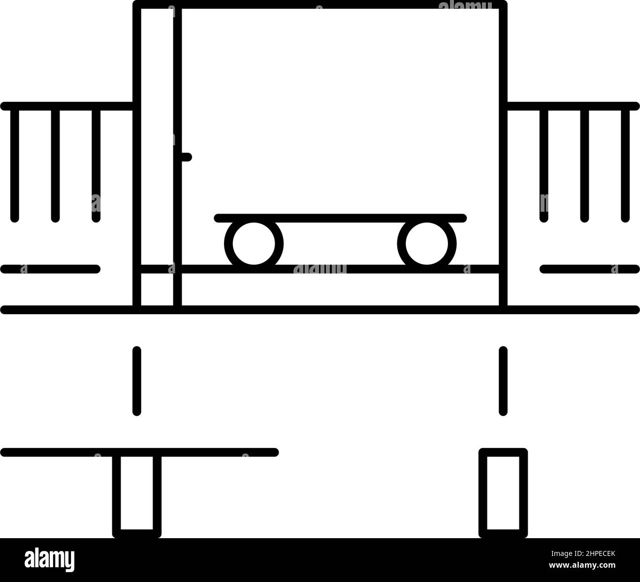 bulk handling system line icon vector illustration Stock Vector Image ...