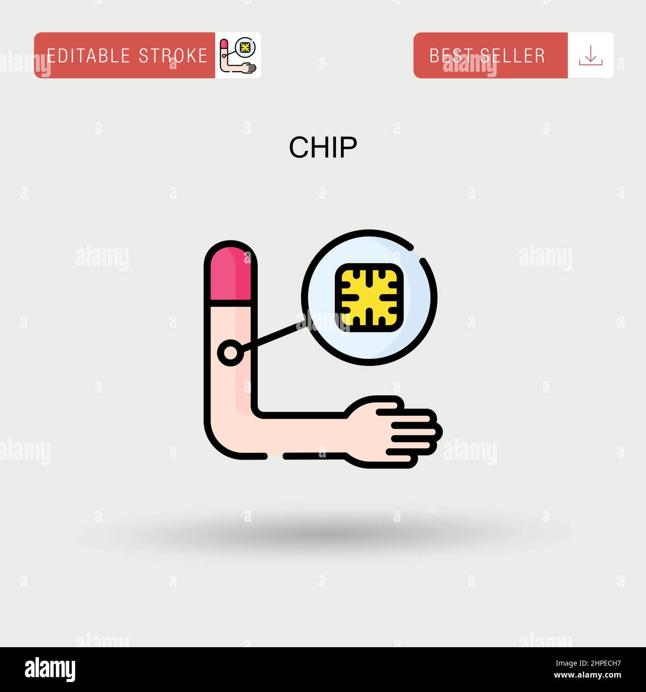 Chip slice Stock Vector Images - Alamy