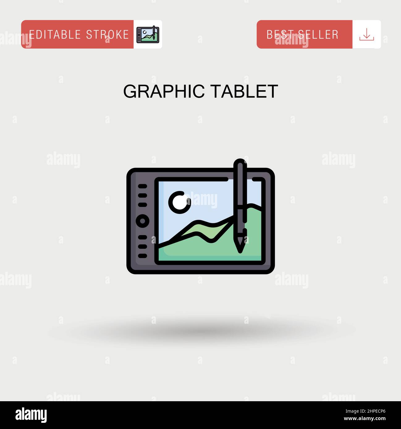 Graphic tablet Simple vector icon Stock Vector Image & Art - Alamy