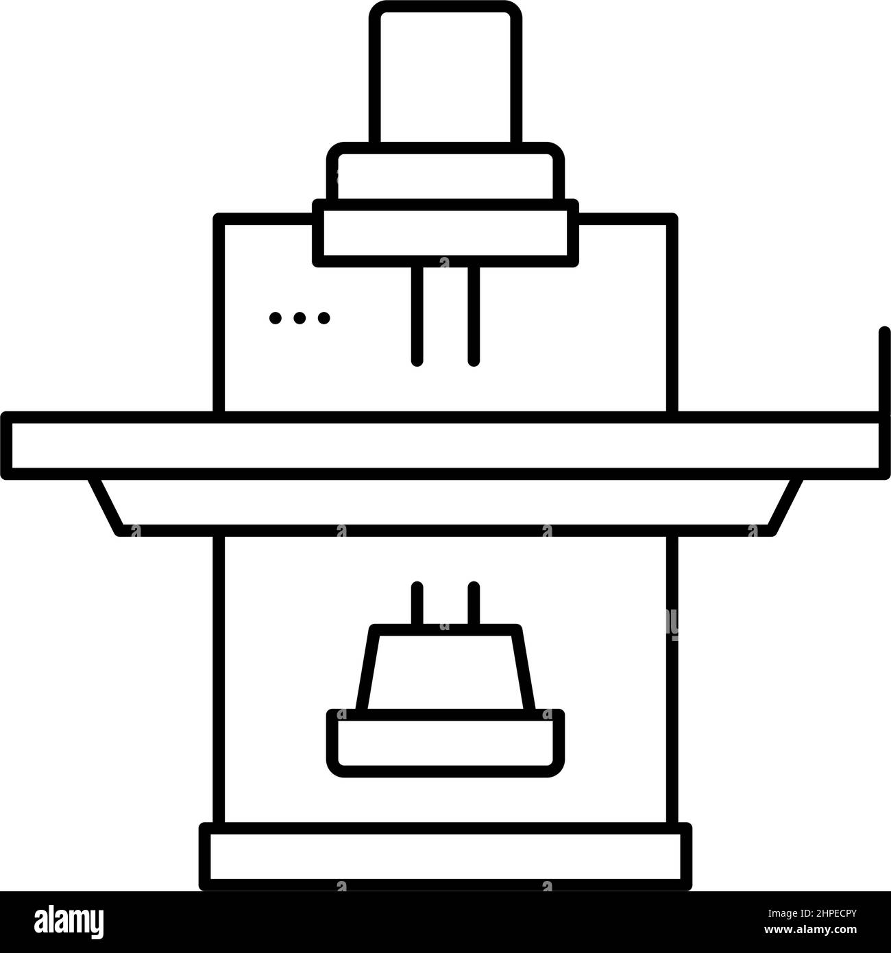fluoroscope radiology line icon vector illustration flat Stock Vector ...