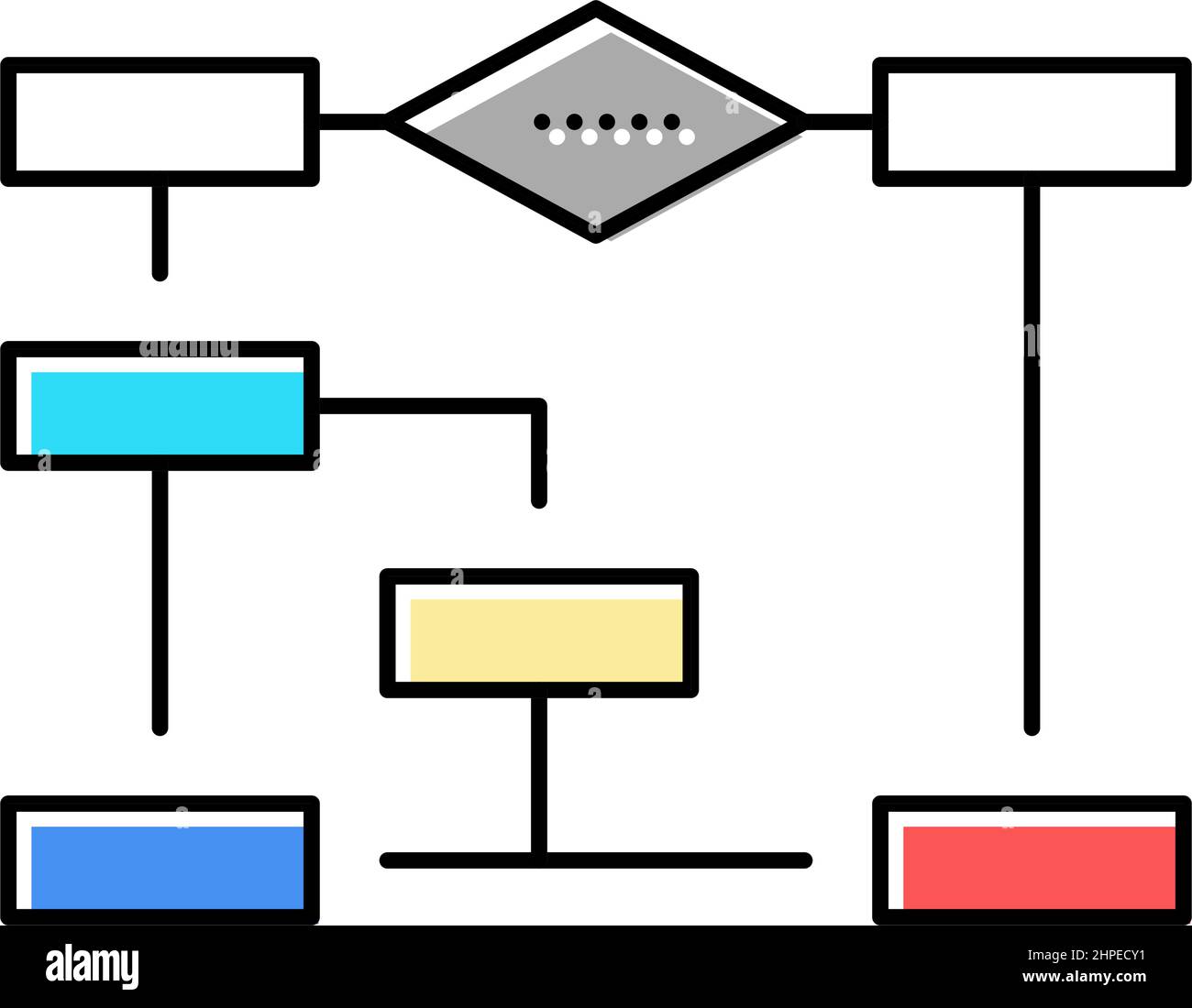 algorithm neural network color icon vector illustration Stock Vector ...