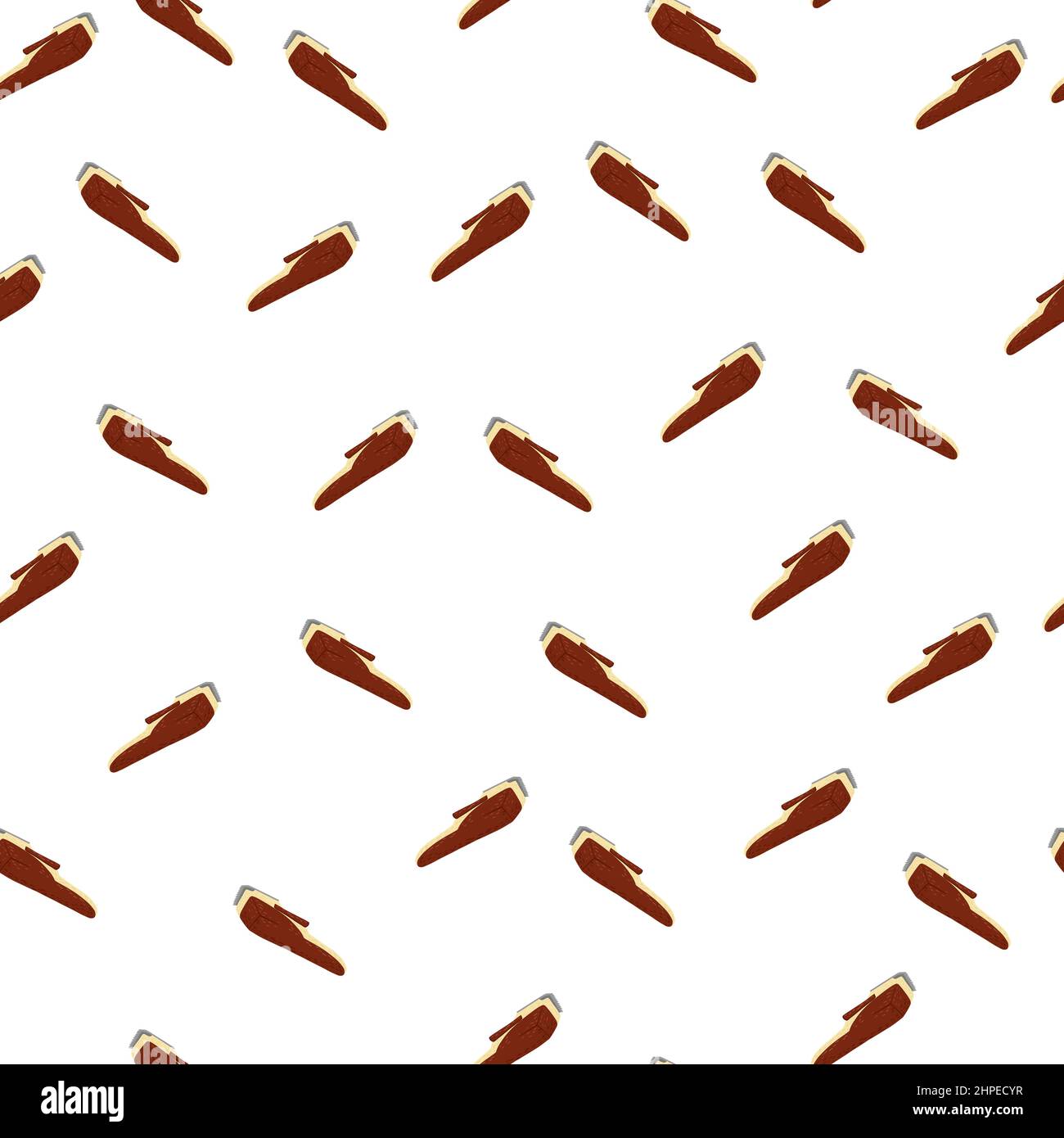 Clippers seamless pattern on. Vintage barber shops elements in doodle ...