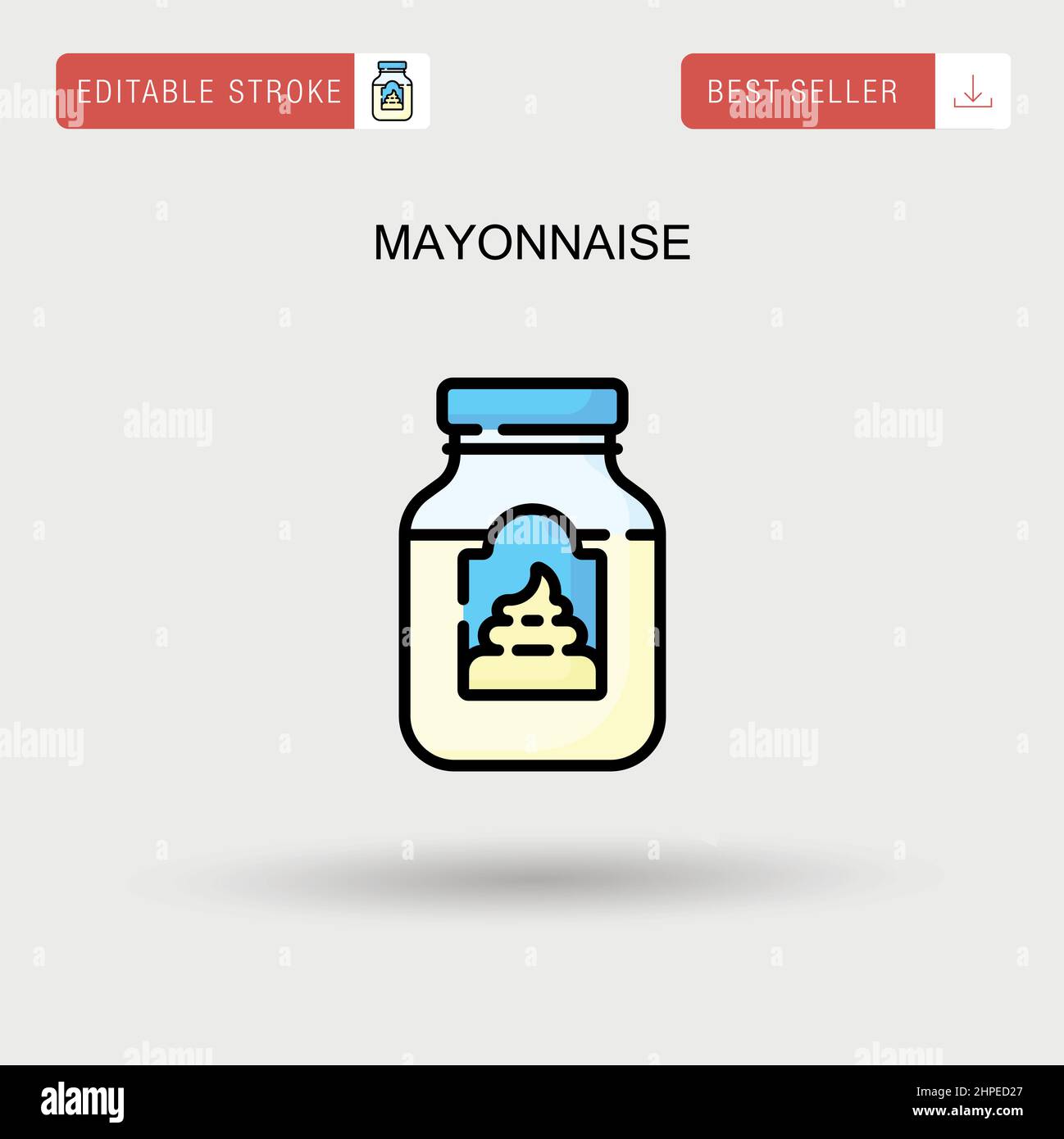 Fresh mayonnaise sauce isolated Stock Vector Images - Alamy