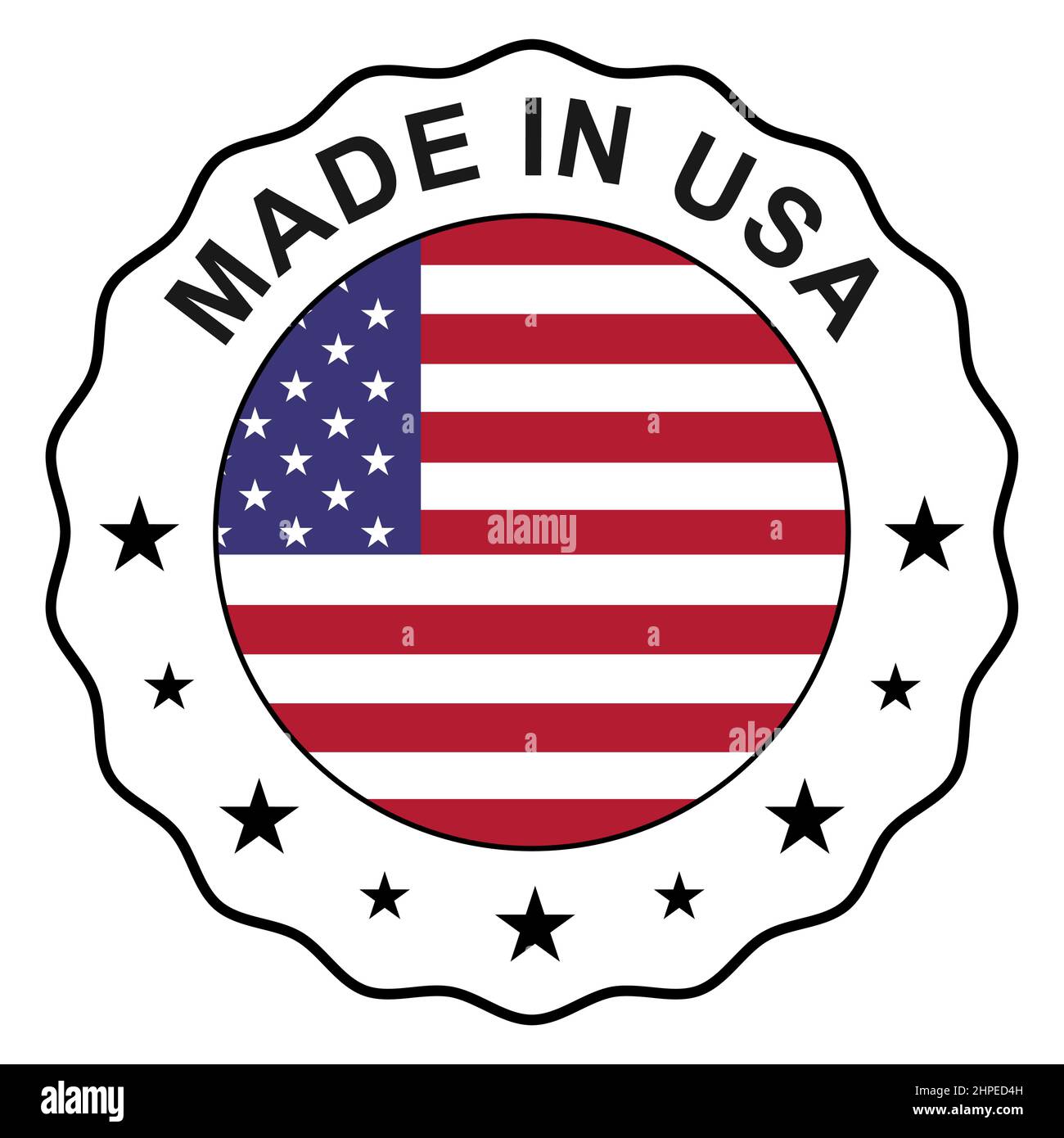 Made in USA seal, product tag label sign, sticker quality stamp vector ...