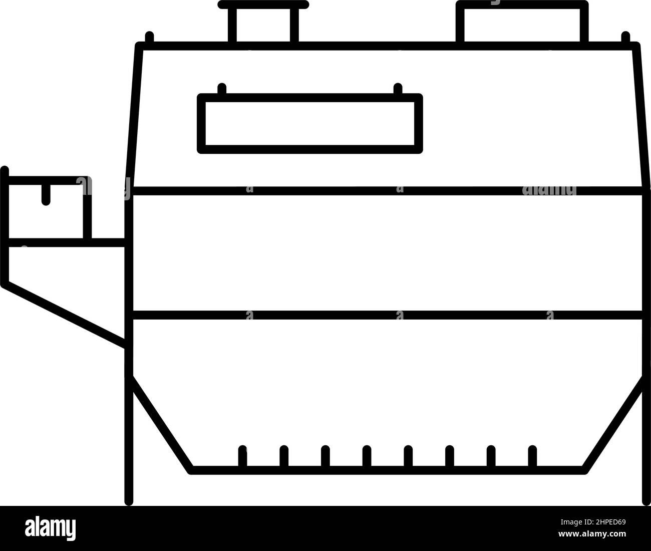 wheat grain cleaning machine line icon vector illustration Stock Vector ...