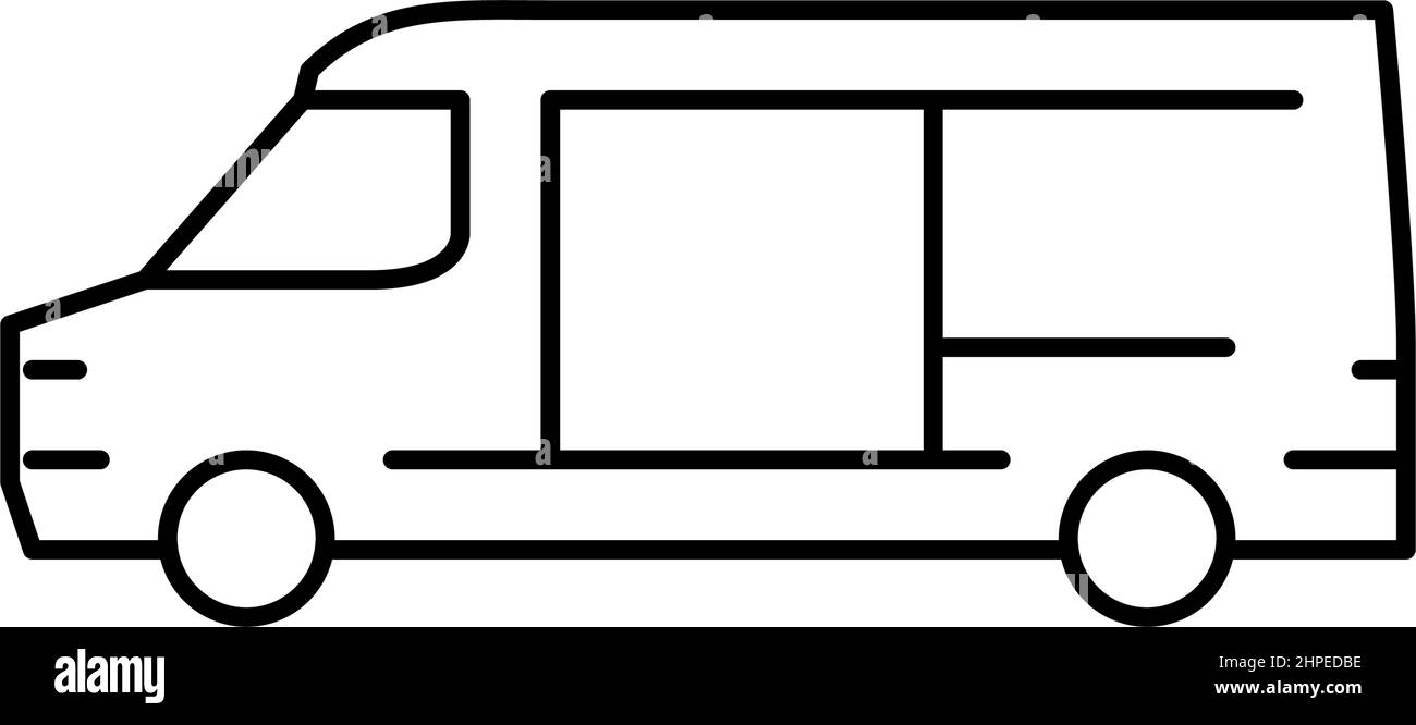 cargo van car line icon vector illustration Stock Vector Image & Art ...