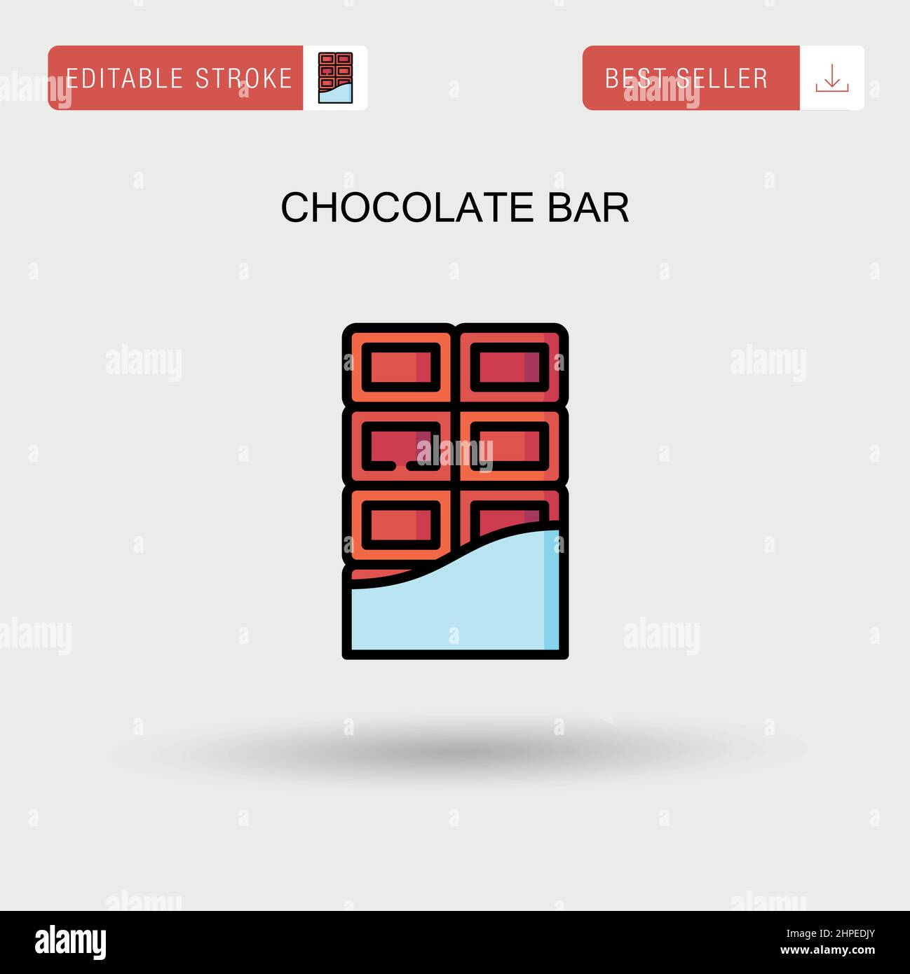 Chocolate bar icon simple Stock Vector Images - Alamy