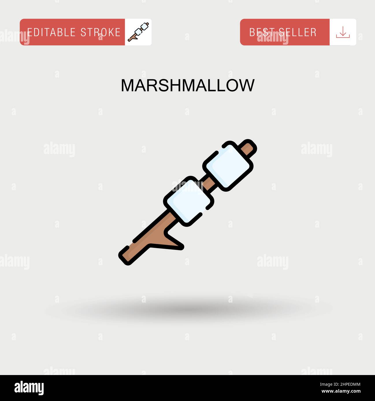 Marshmallow Simple vector icon Stock Vector Image & Art - Alamy