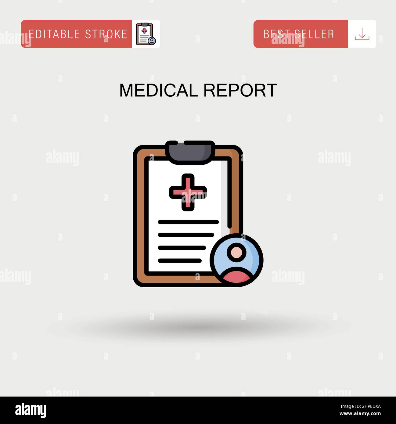 Medical report Simple vector icon Stock Vector Image & Art - Alamy