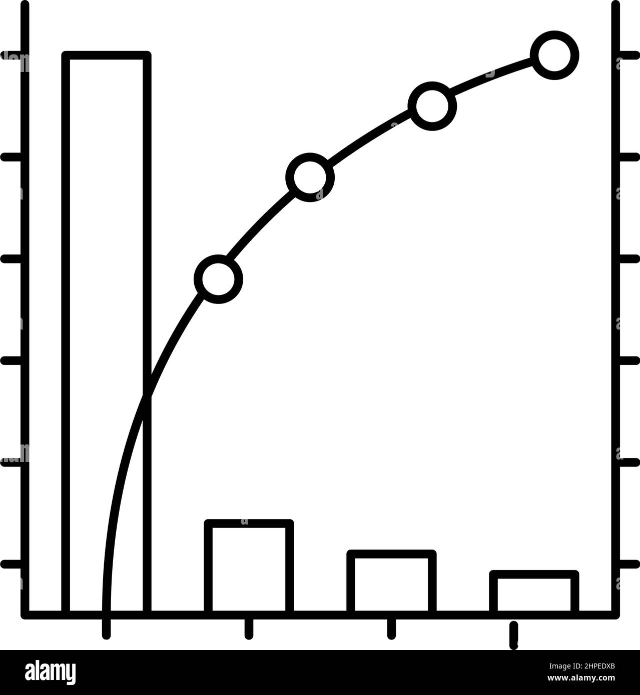 pareto chart line icon vector illustration Stock Vector Image & Art - Alamy