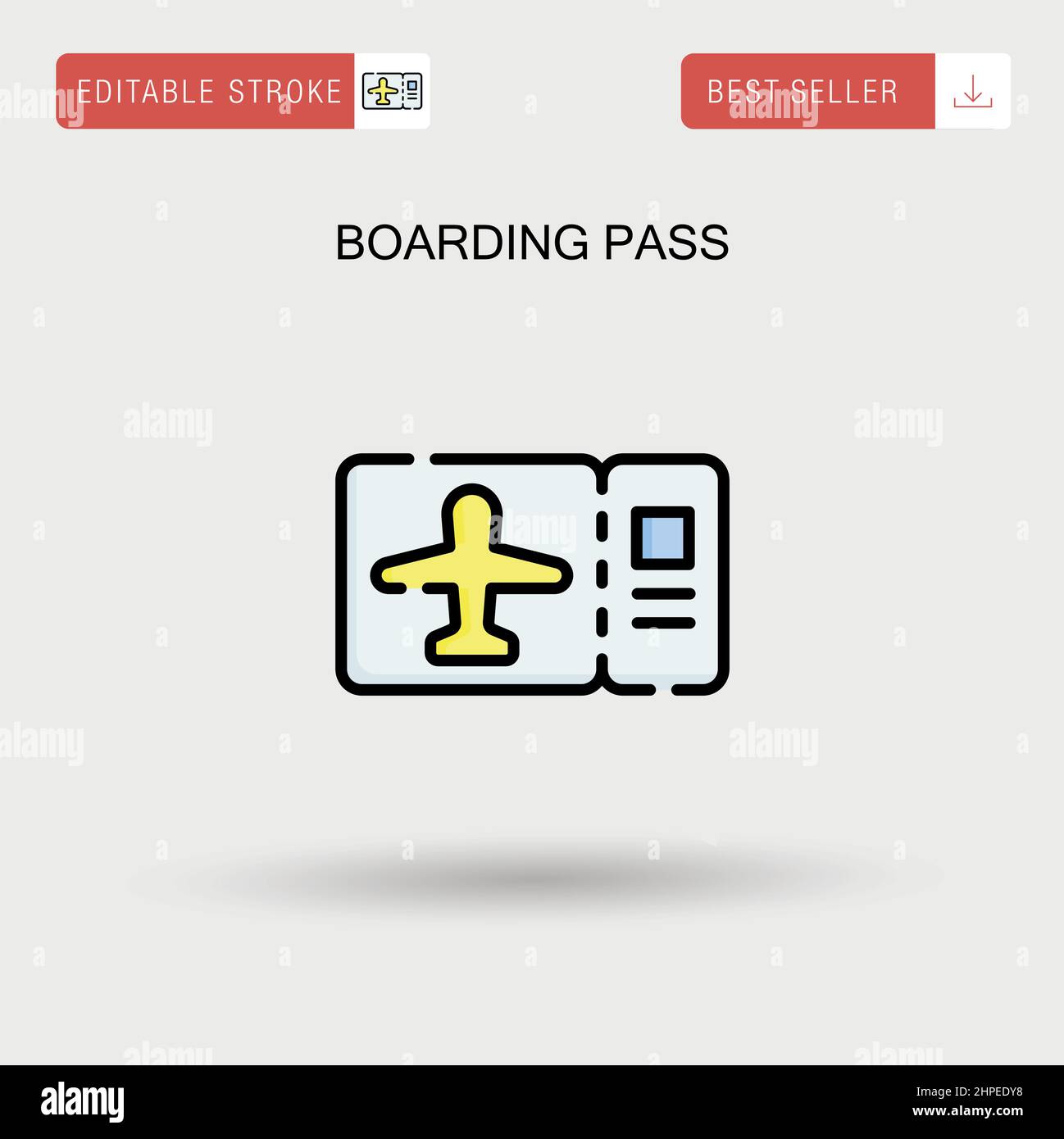 Boarding pass Simple vector icon Stock Vector Image & Art - Alamy