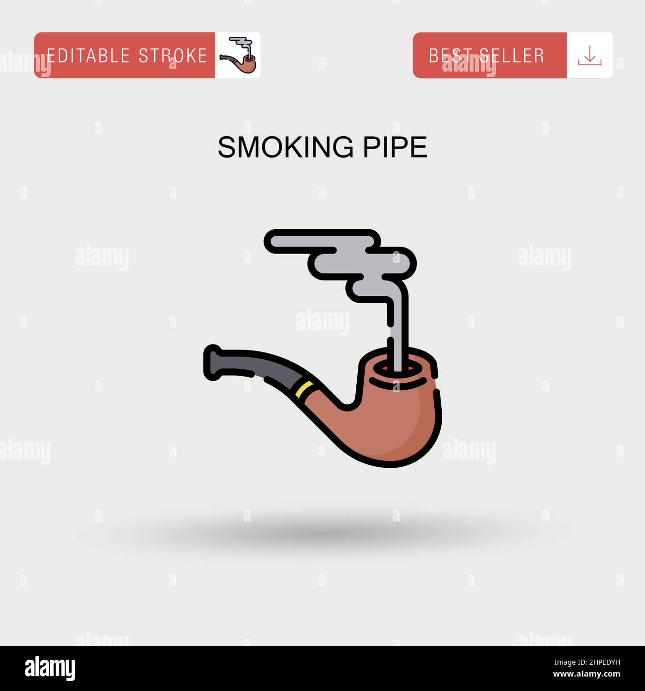 Smoking pipe icon sign Stock Vector Images - Alamy