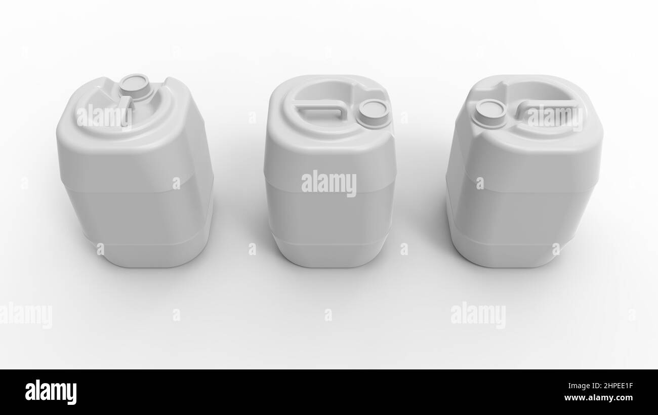 3D rendering of a design mockup template of a liquid container product ...