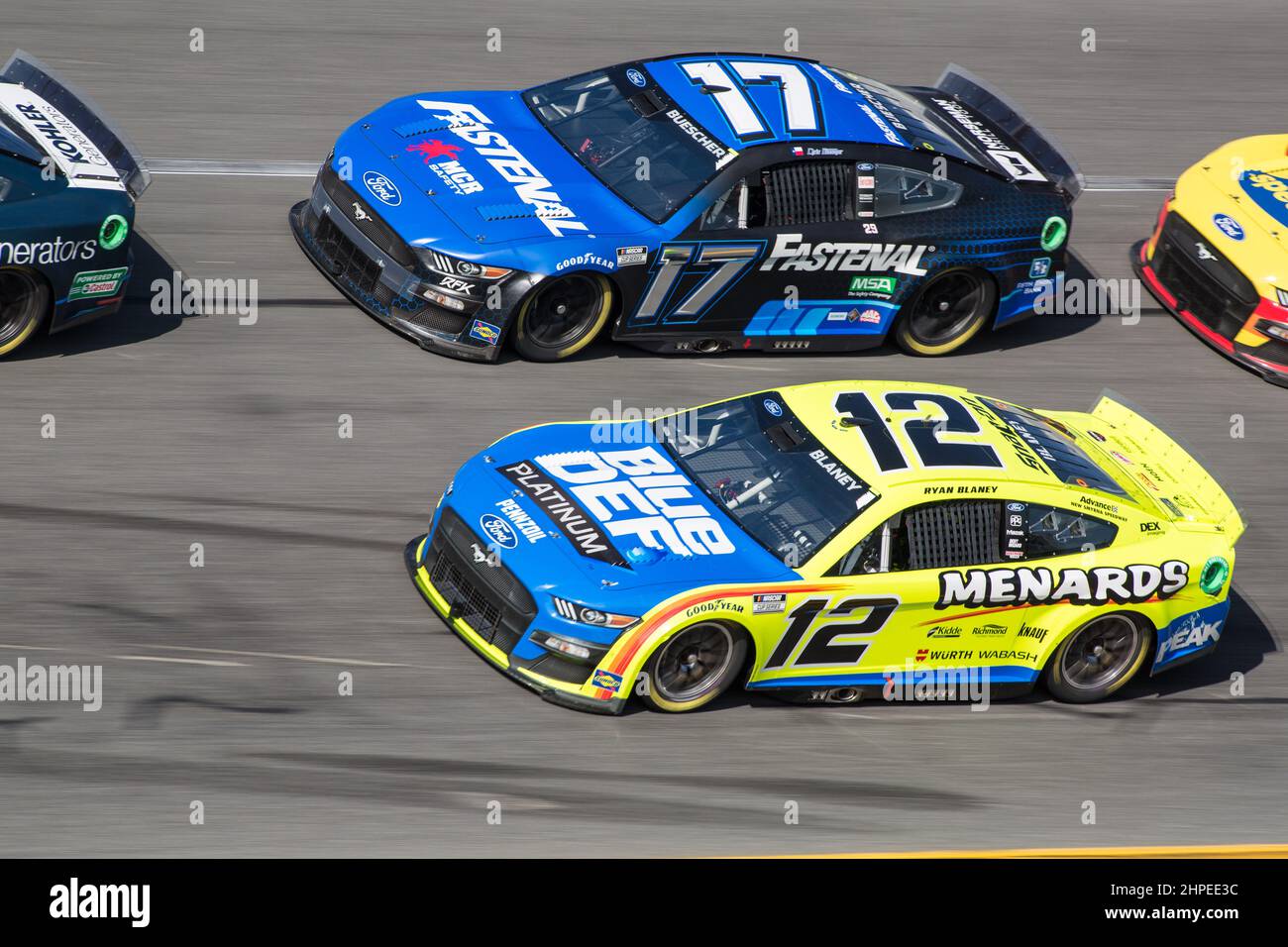 February 20, 2022: NASCAR Cup Series drivers Ryan Blaney (12) and Chris ...