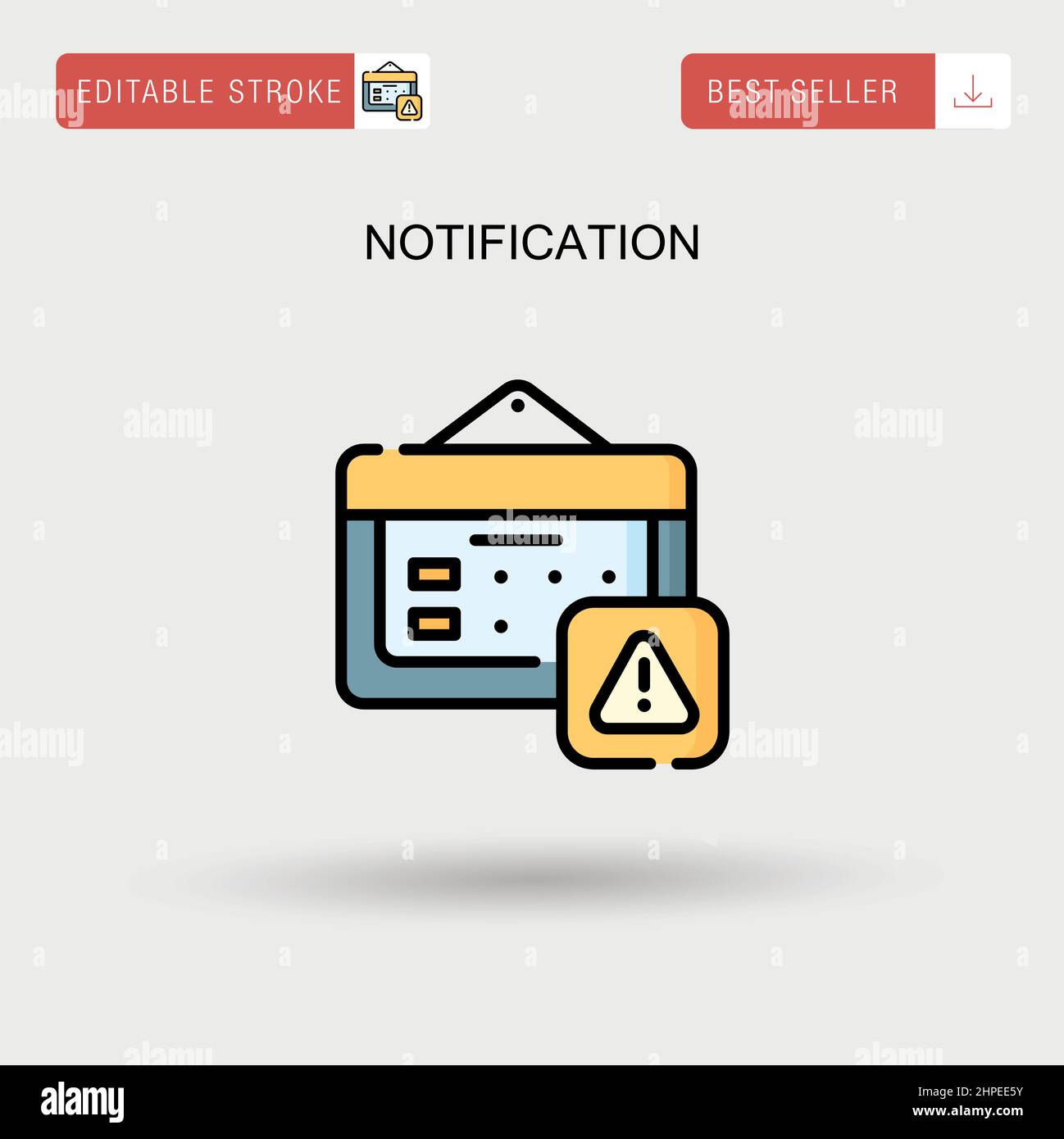 Notification Simple vector icon Stock Vector Image & Art - Alamy