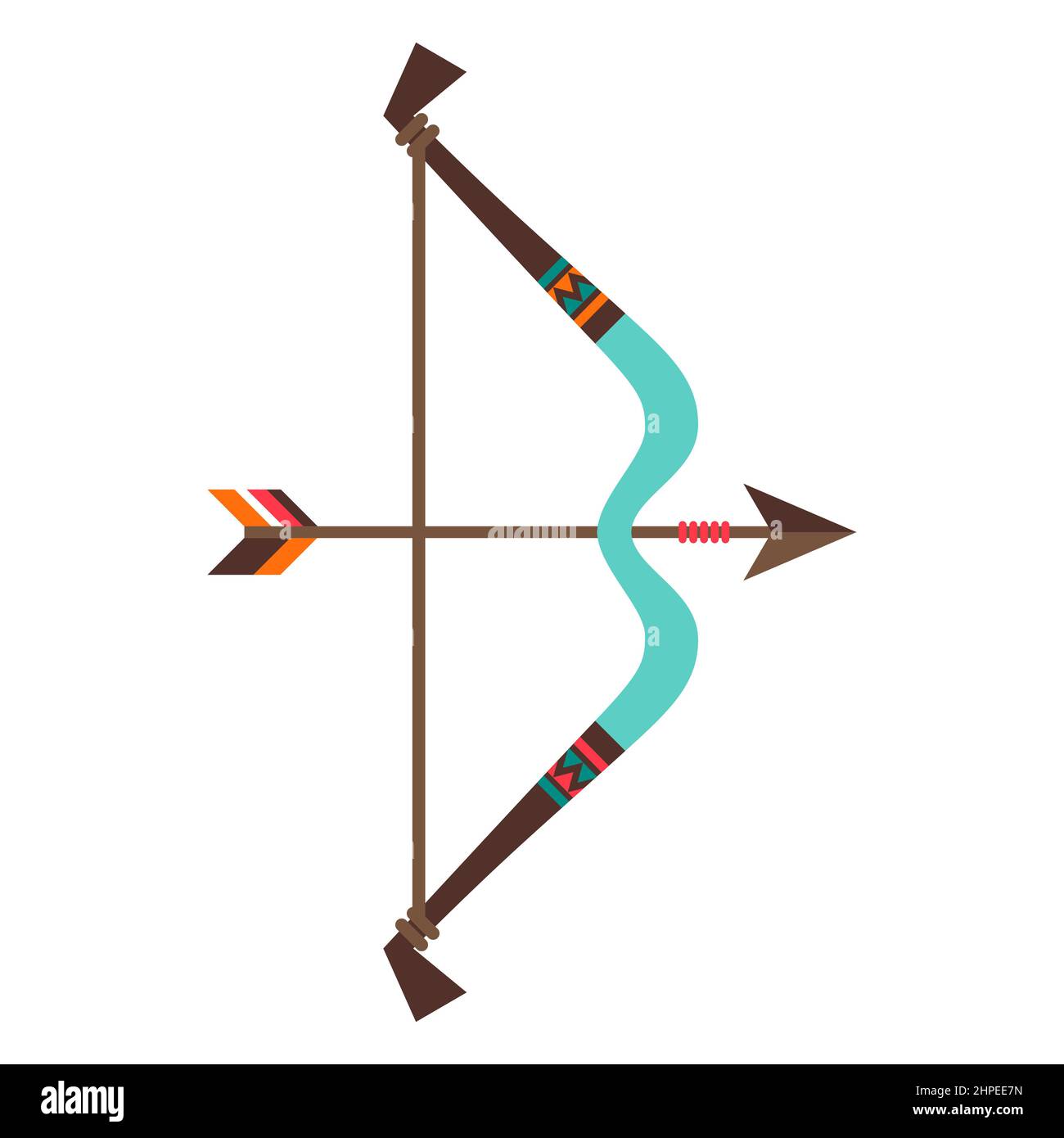 Illustration of american indians bow and arrow. Ethnic image in native ...