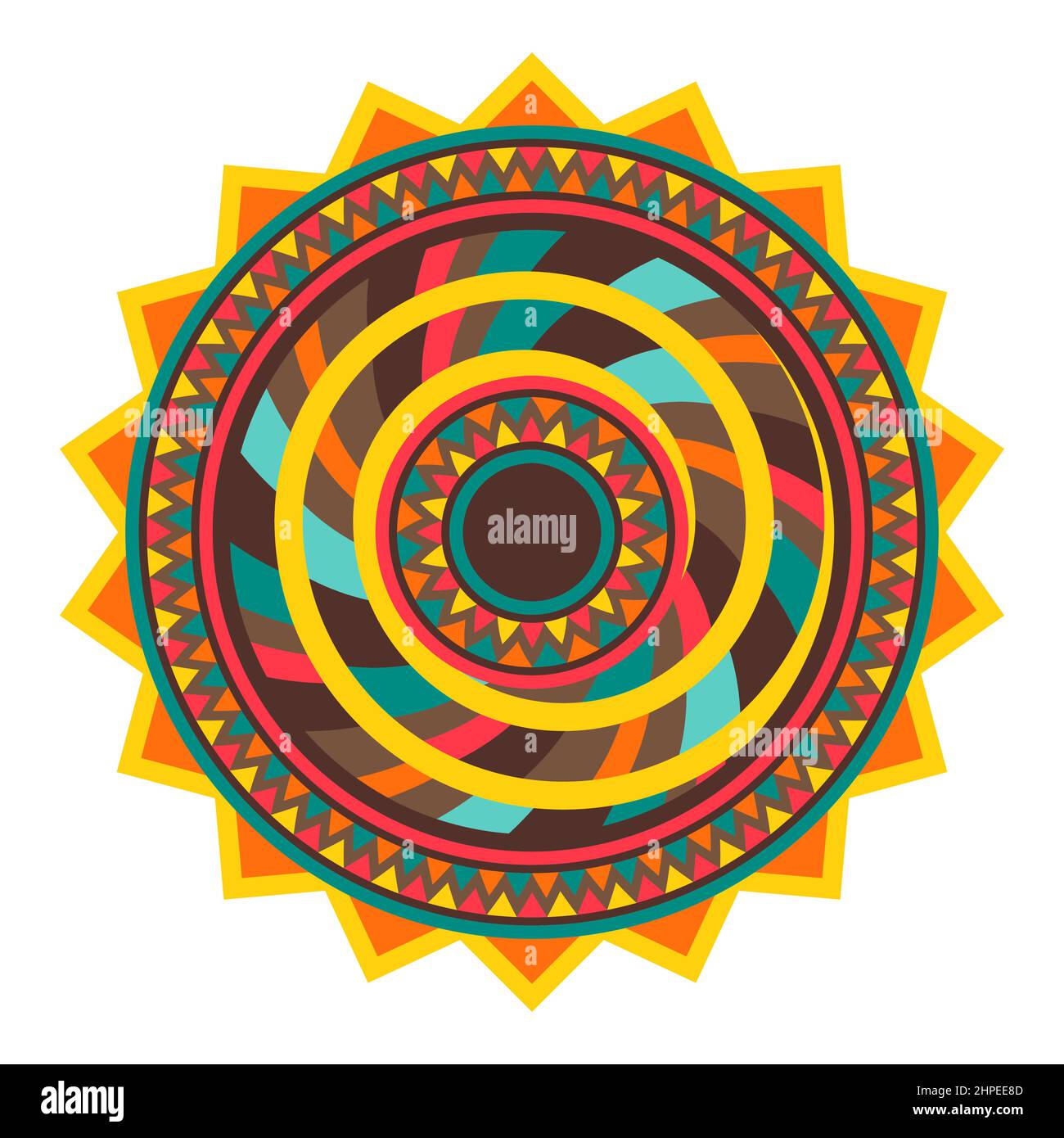 Illustration of american indians mandala. Ethnic image in native style ...