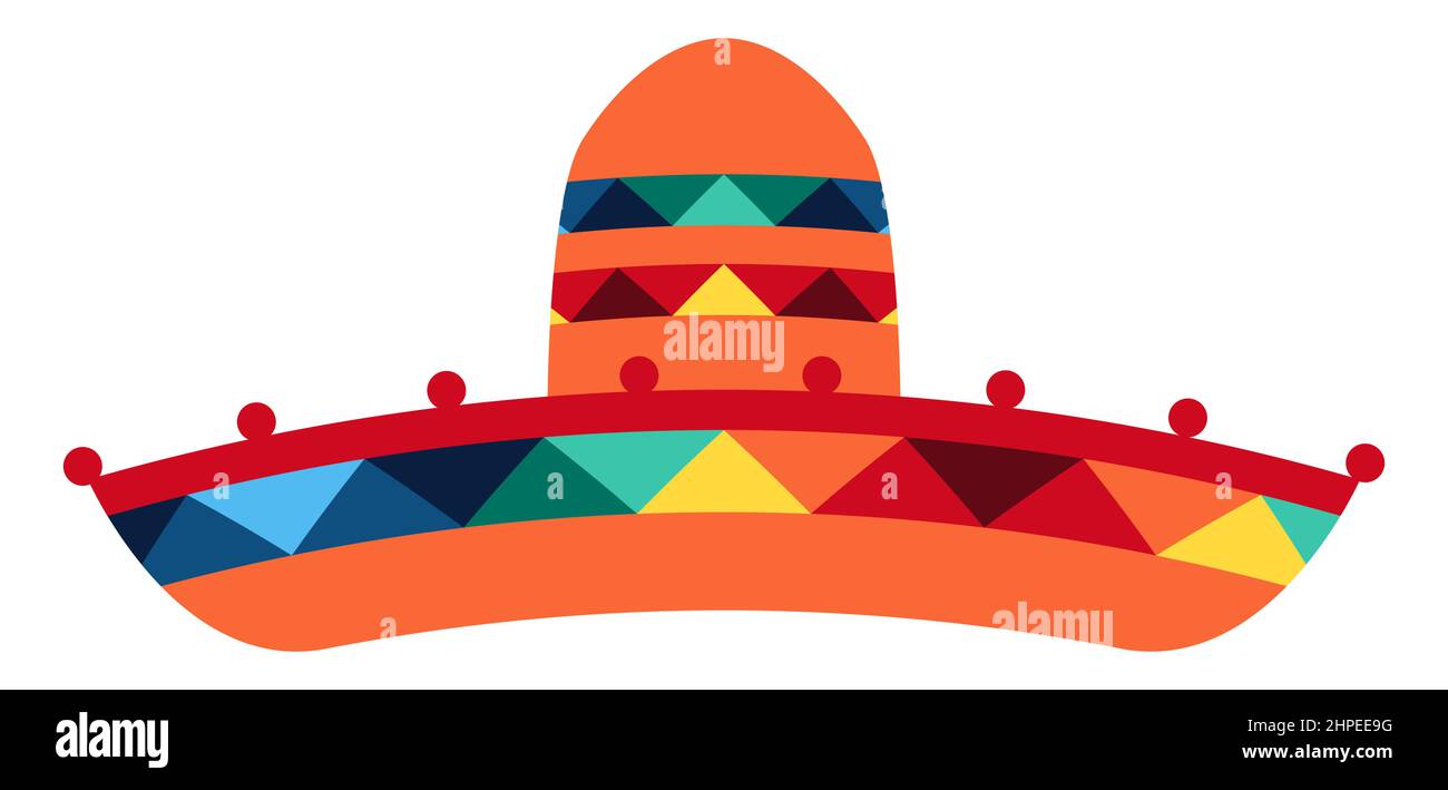 Illustration of mexican sombrero. Ethnic image in native style Stock ...