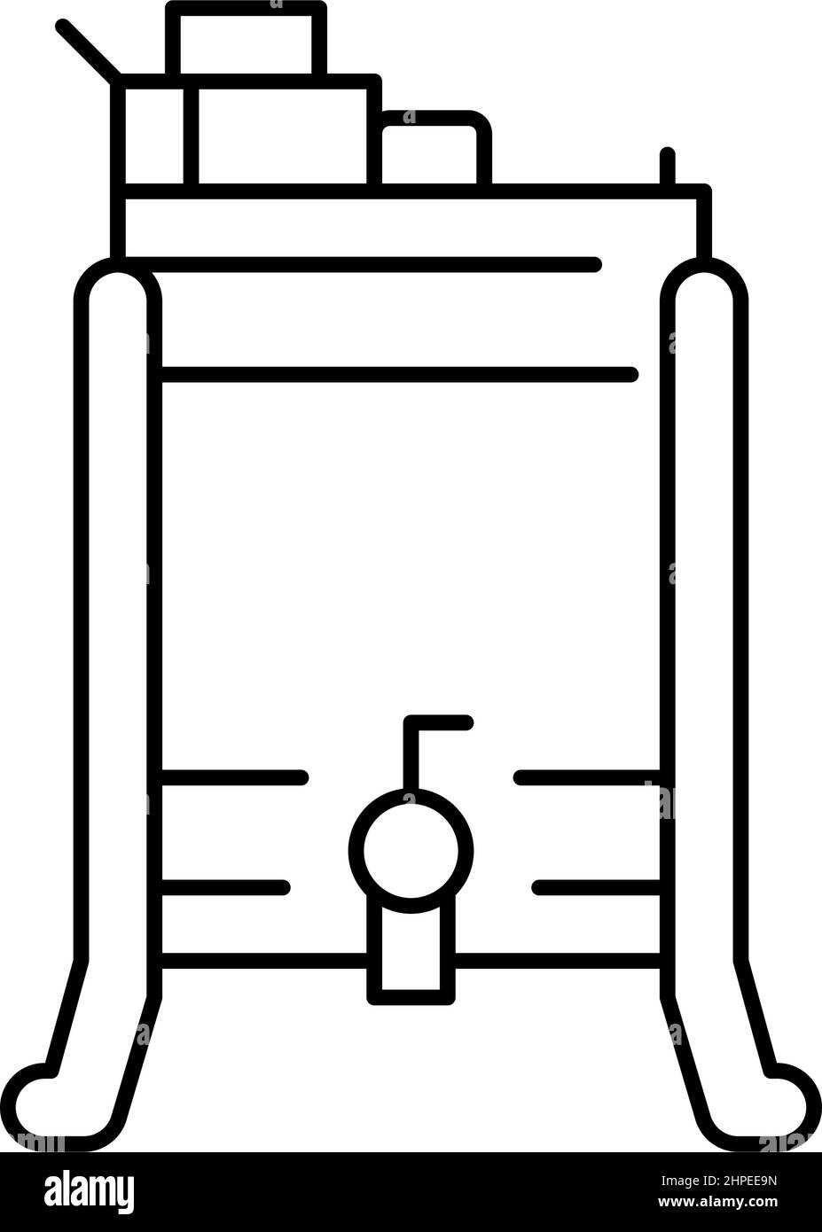 honey extractor beekeeping line icon vector illustration Stock Vector ...